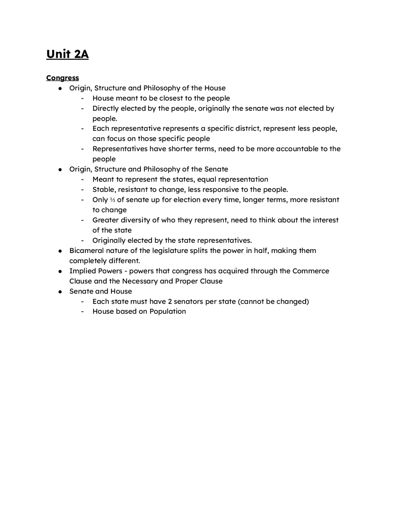 AP Government Unit 2 Notes | Study notes History | Docsity