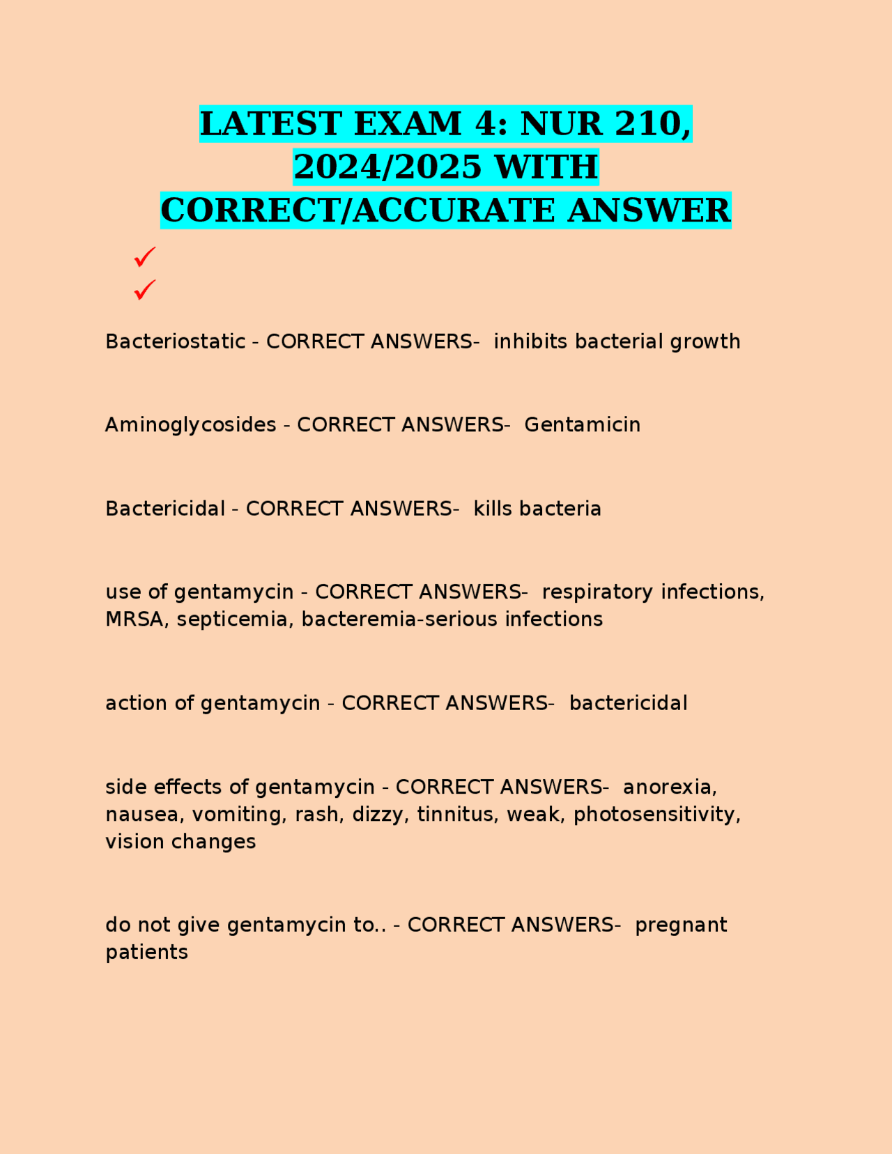 Antibacterial, Antifungal, and Antiviral Medications: Exam Questions ...
