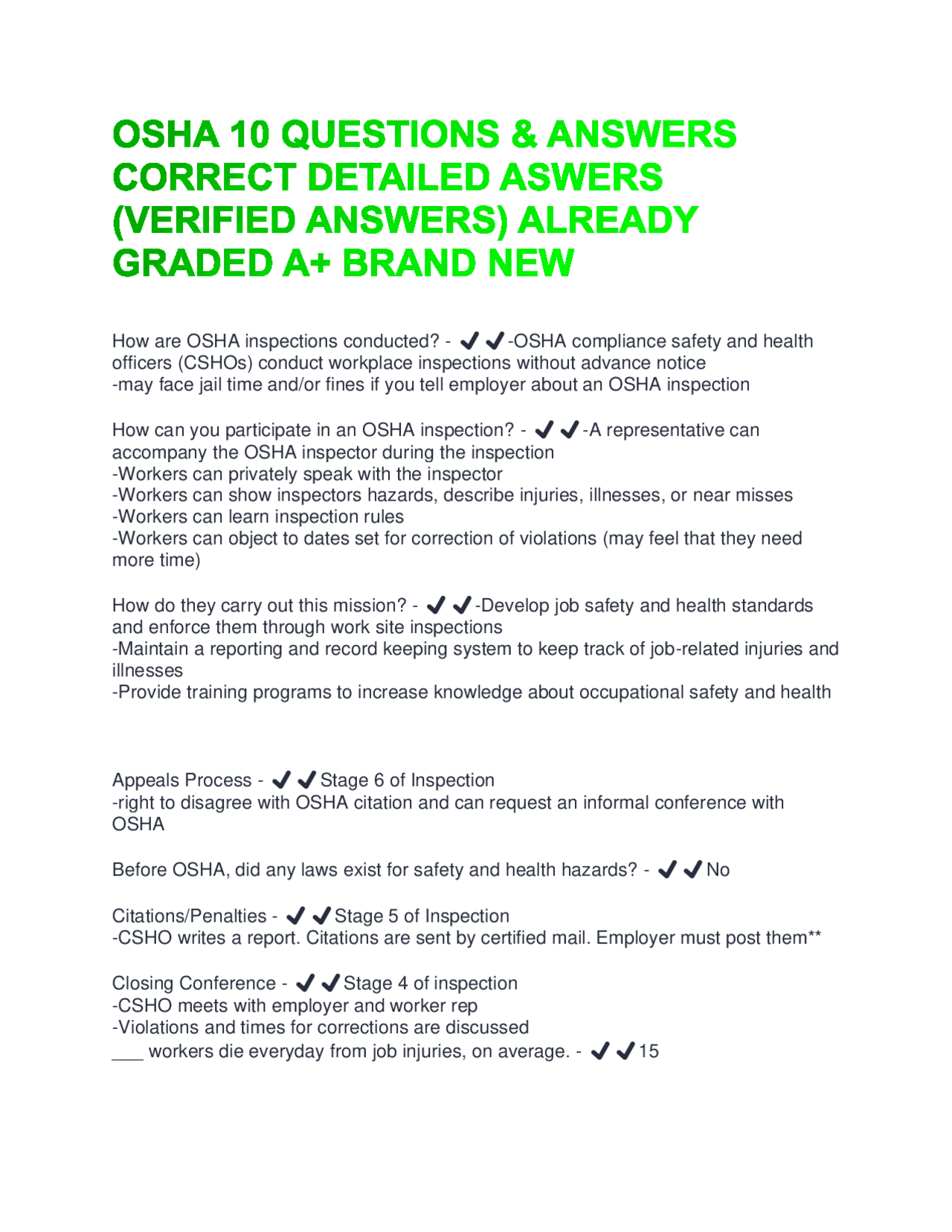 OSHA 10 Questions & Answers: A Comprehensive Guide to Workplace Safety ...
