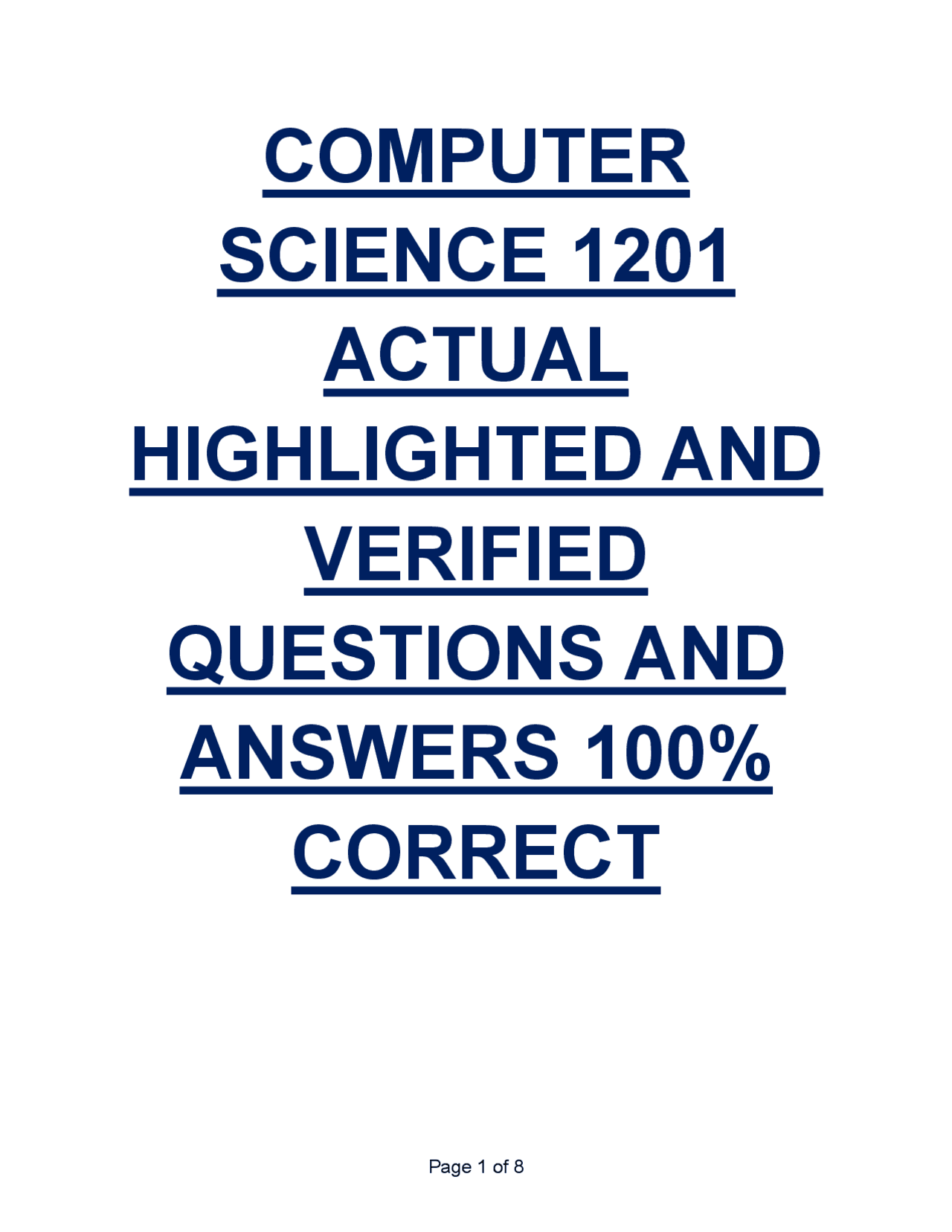 Computer Science 1201 Functions And Arrays In C Programming Exams Nursing Docsity