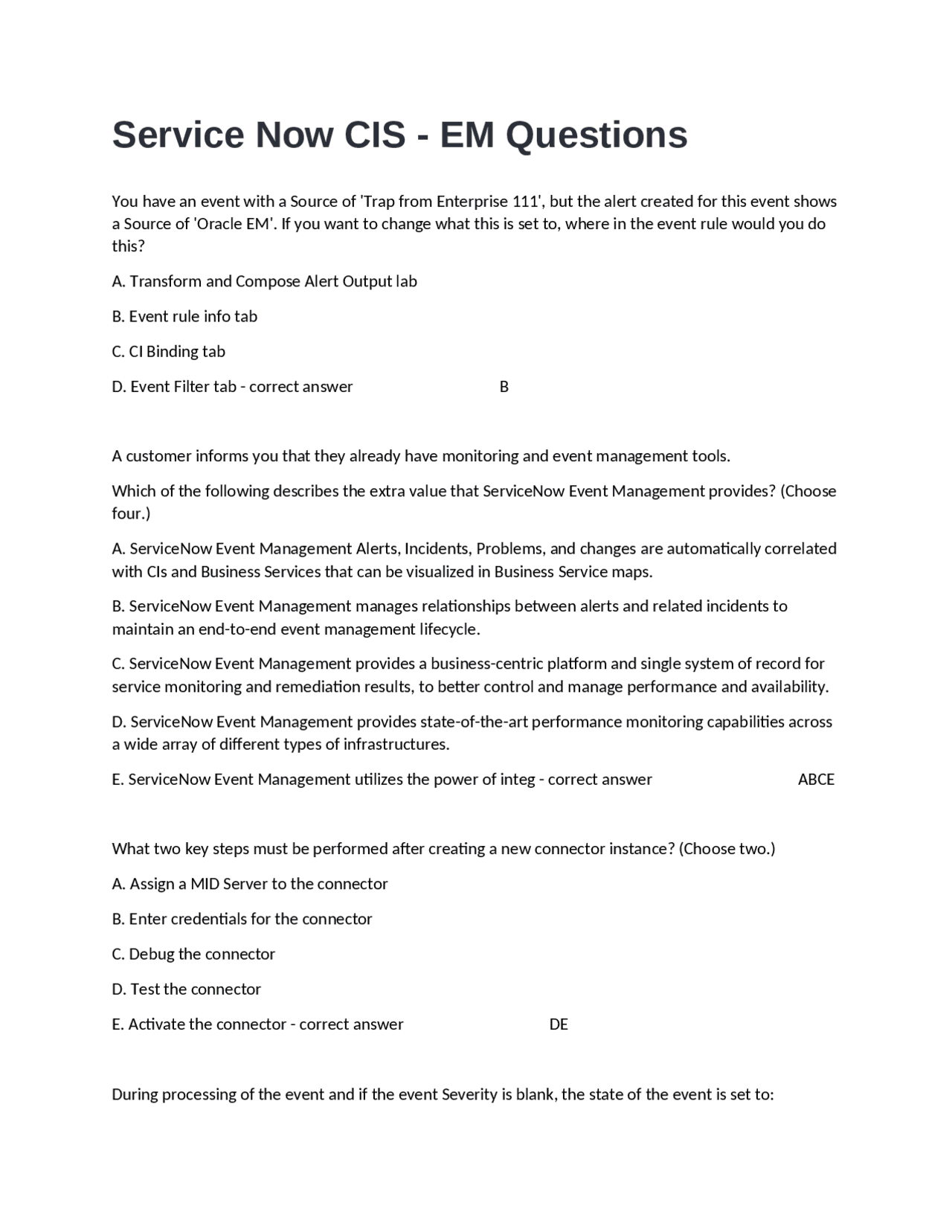 Service Now CIS Exam Questions With 100% Verified Answers. | Exams ...