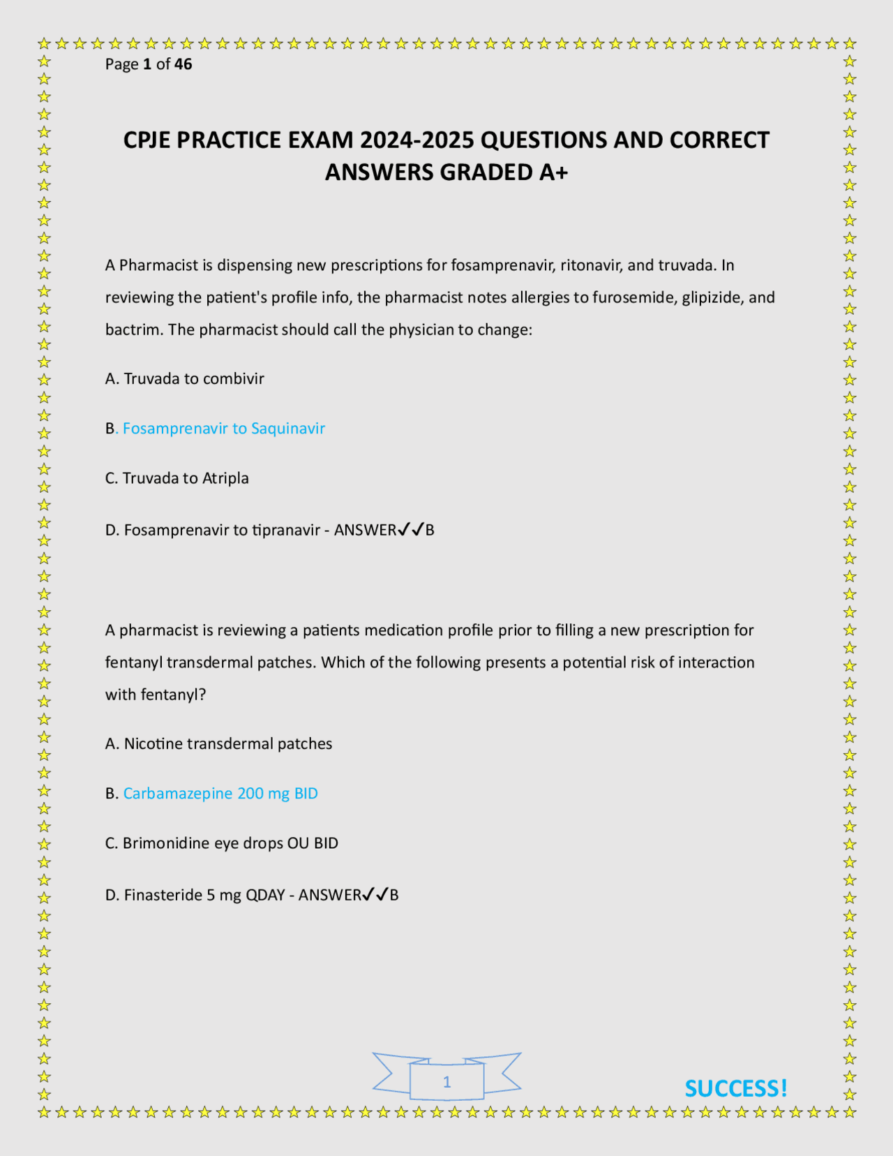 CPJE PRACTICE EXAM 2024-2025 QUESTIONS AND CORRECT ANSWERS GRADED A+ ...