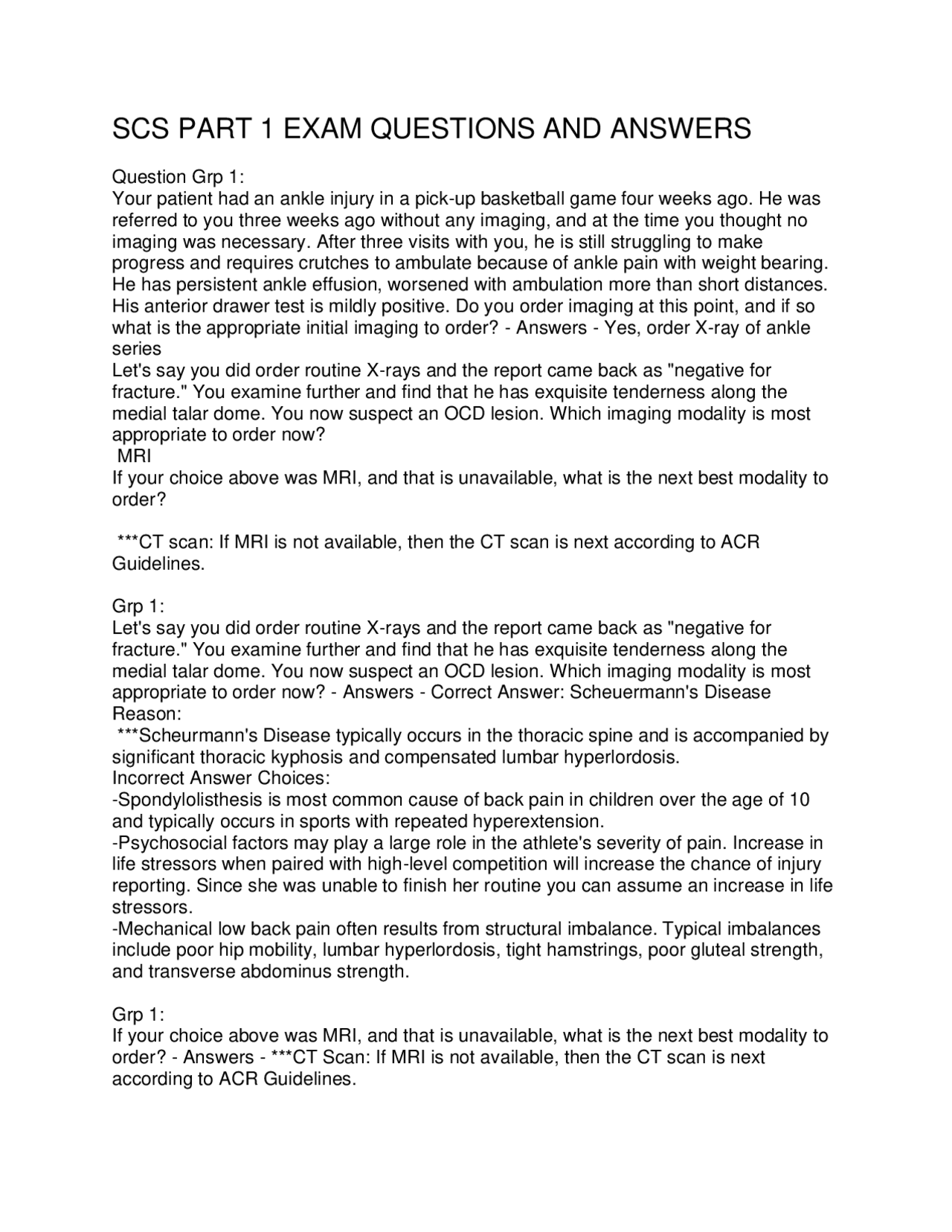 Sports Medicine Exam Questions and Answers: A Comprehensive Guide for ...