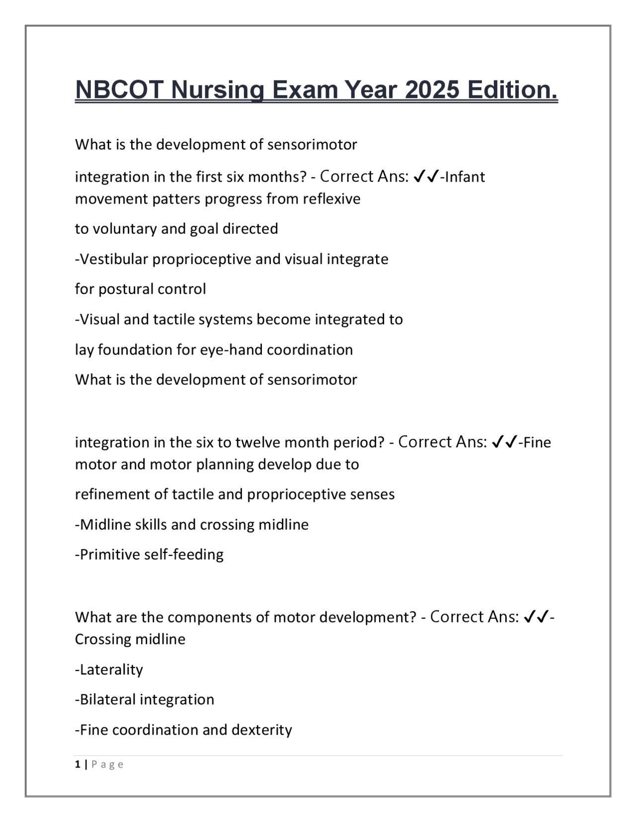 NBCOT Nursing Exam Year 2025 Edition: Occupational Therapy Practice and ...