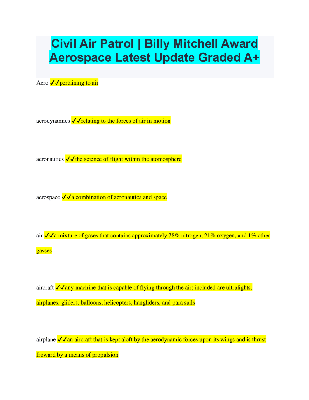 Aviation Glossary and Basic Concepts: A Comprehensive Guide for ...