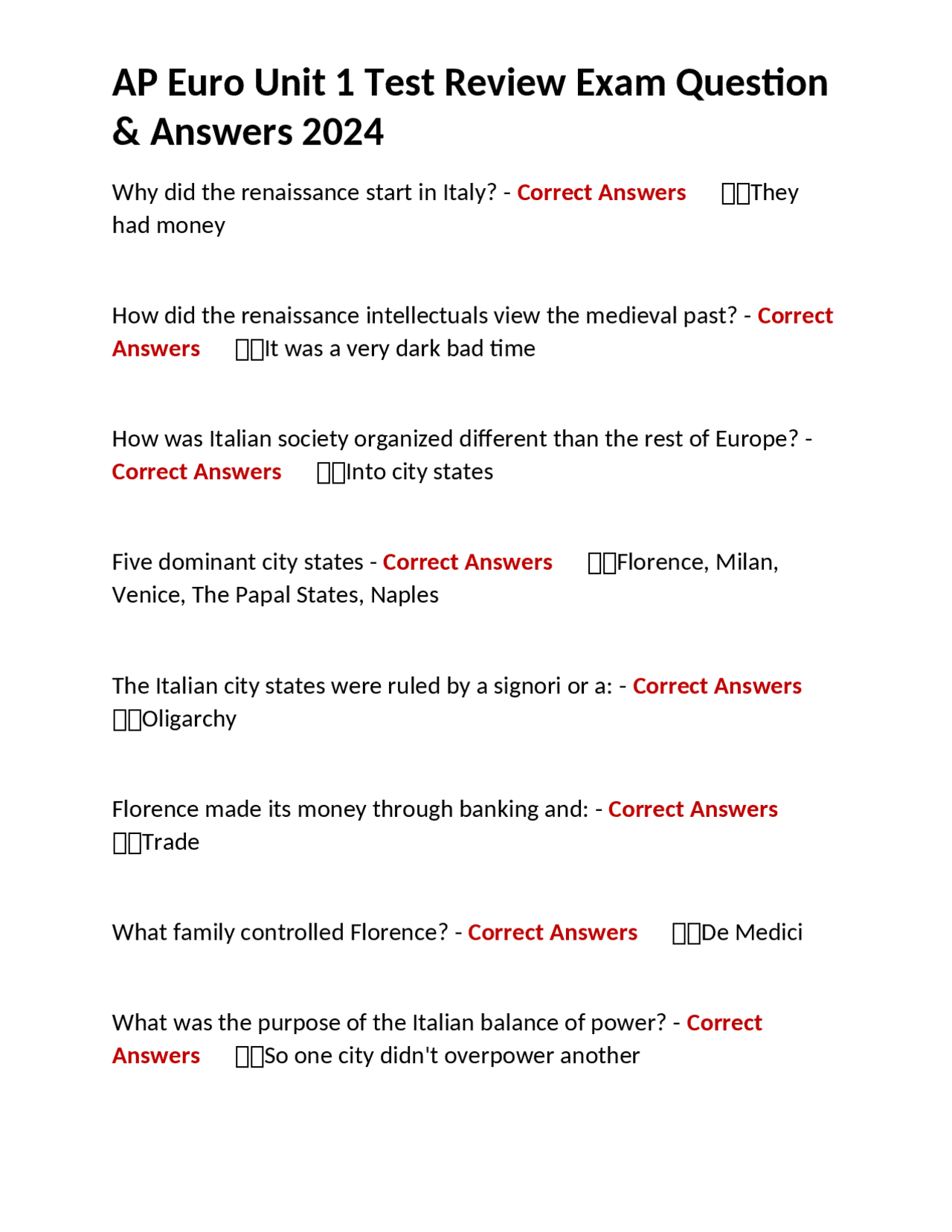 AP Euro Unit 1 Test Review: Renaissance and Reformation | Exams Nursing ...