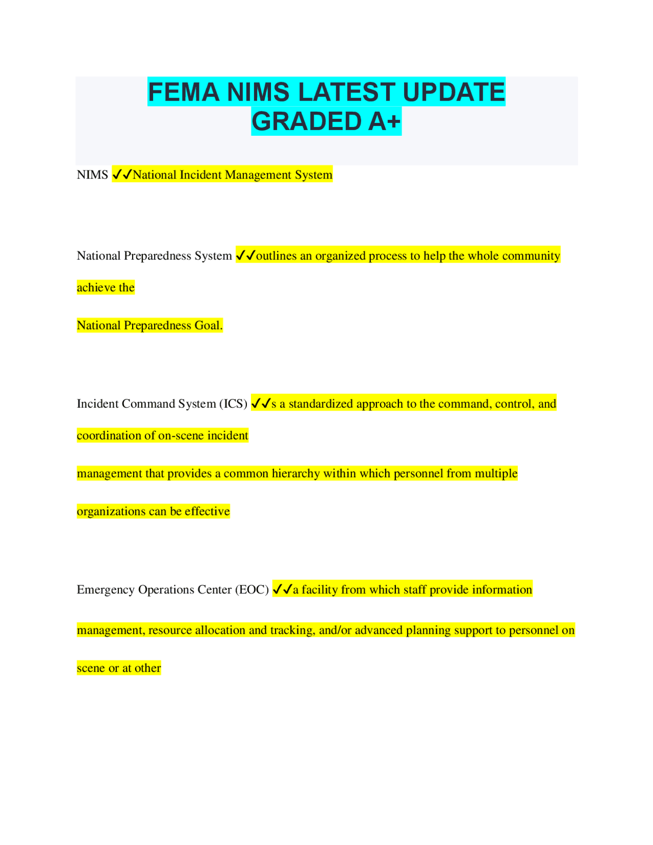 National Incident Management System (NIMS): A Comprehensive Guide ...