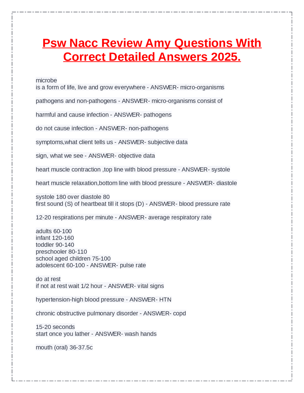Psw Nacc Review Amy Questions With Correct Detailed Answers 2025 ...