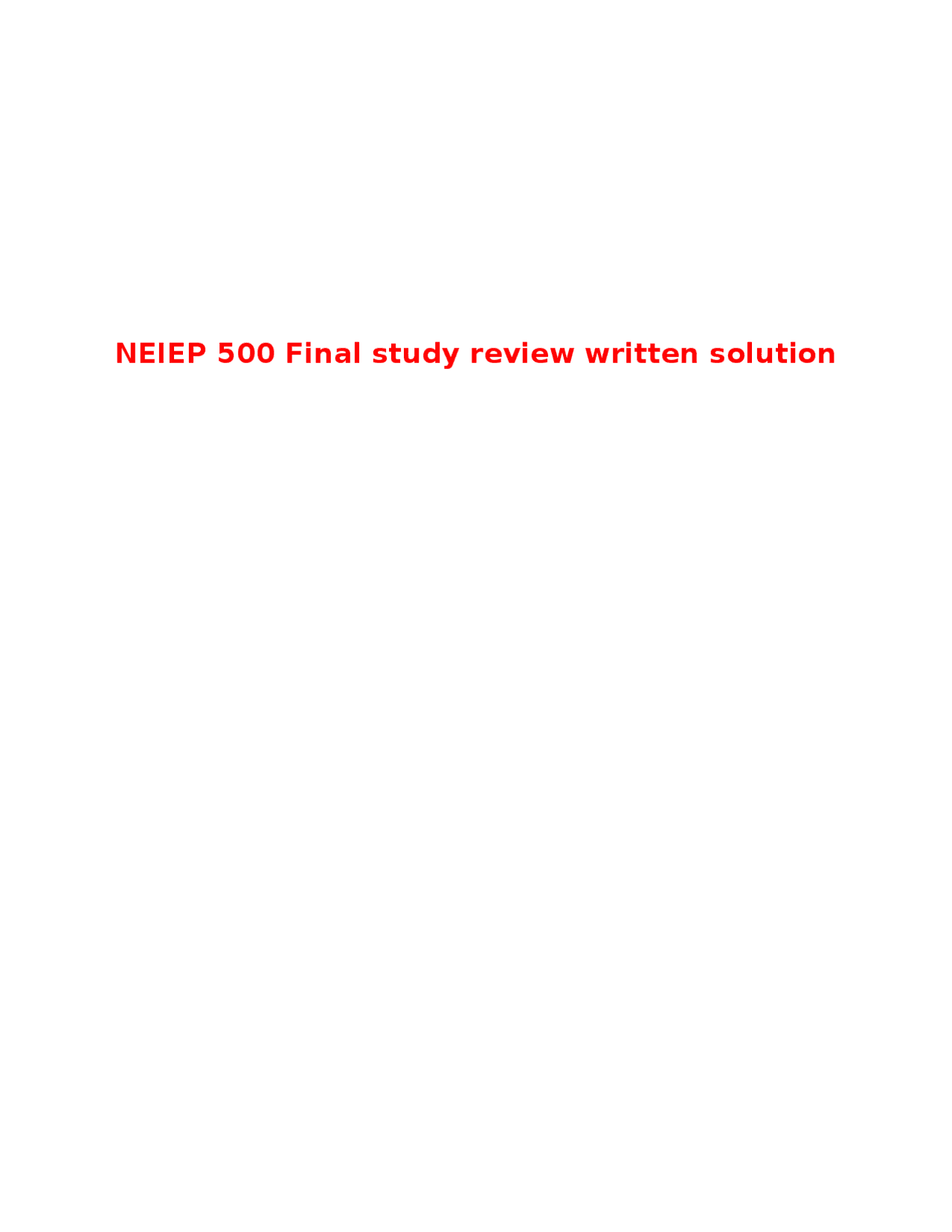 NEIEP 500 Final Study Review: Elevator Systems | Exams Construction ...