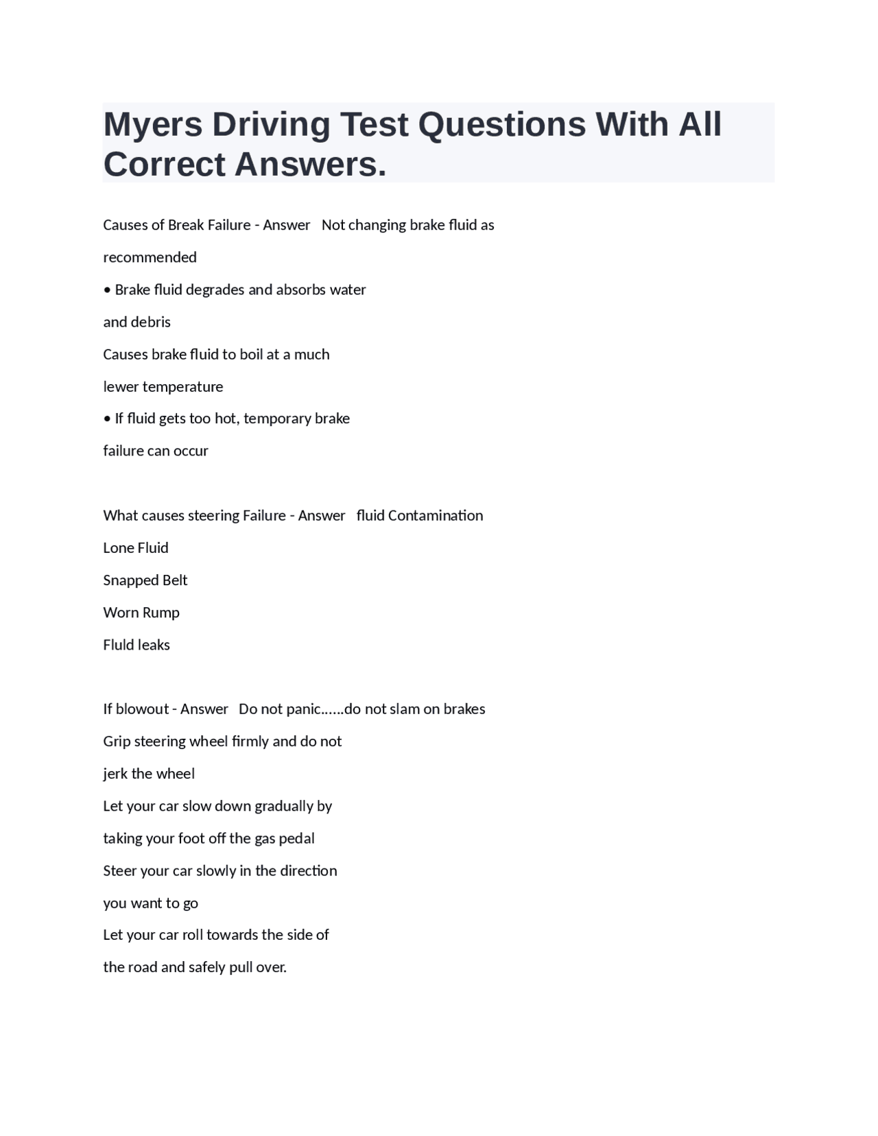 Driving Test Questions and Answers: A Comprehensive Guide for Learner ...