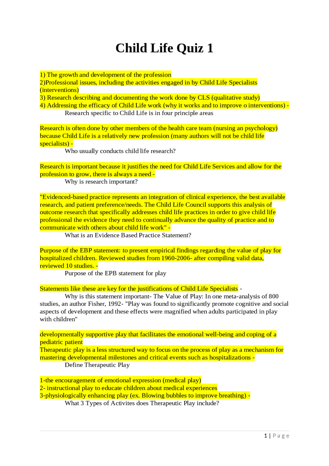 Child Life: Research, Practice, and Core Competencies | Exams Nursing ...