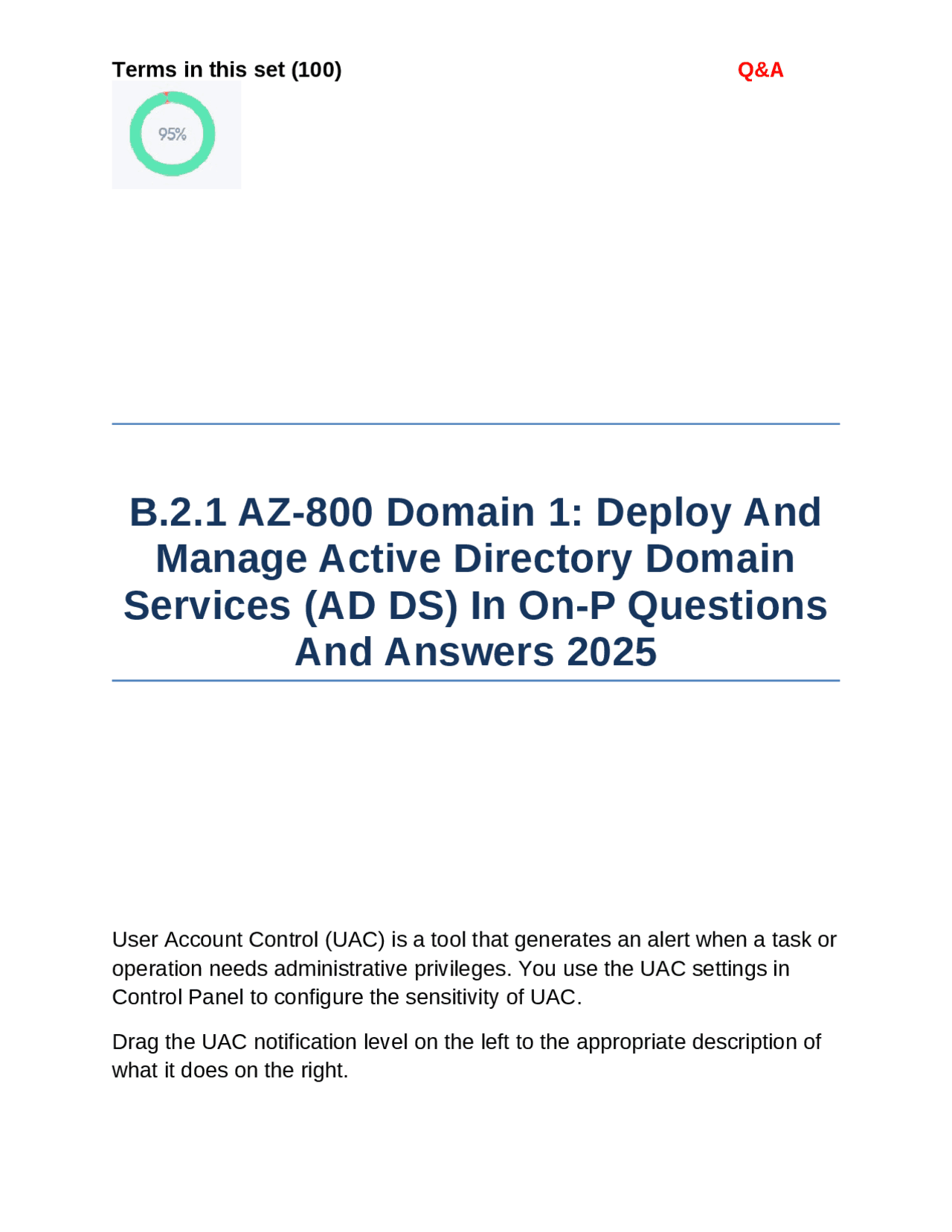 Deploy and Manage Active Directory Domain Services (AD DS) in On-Prem ...