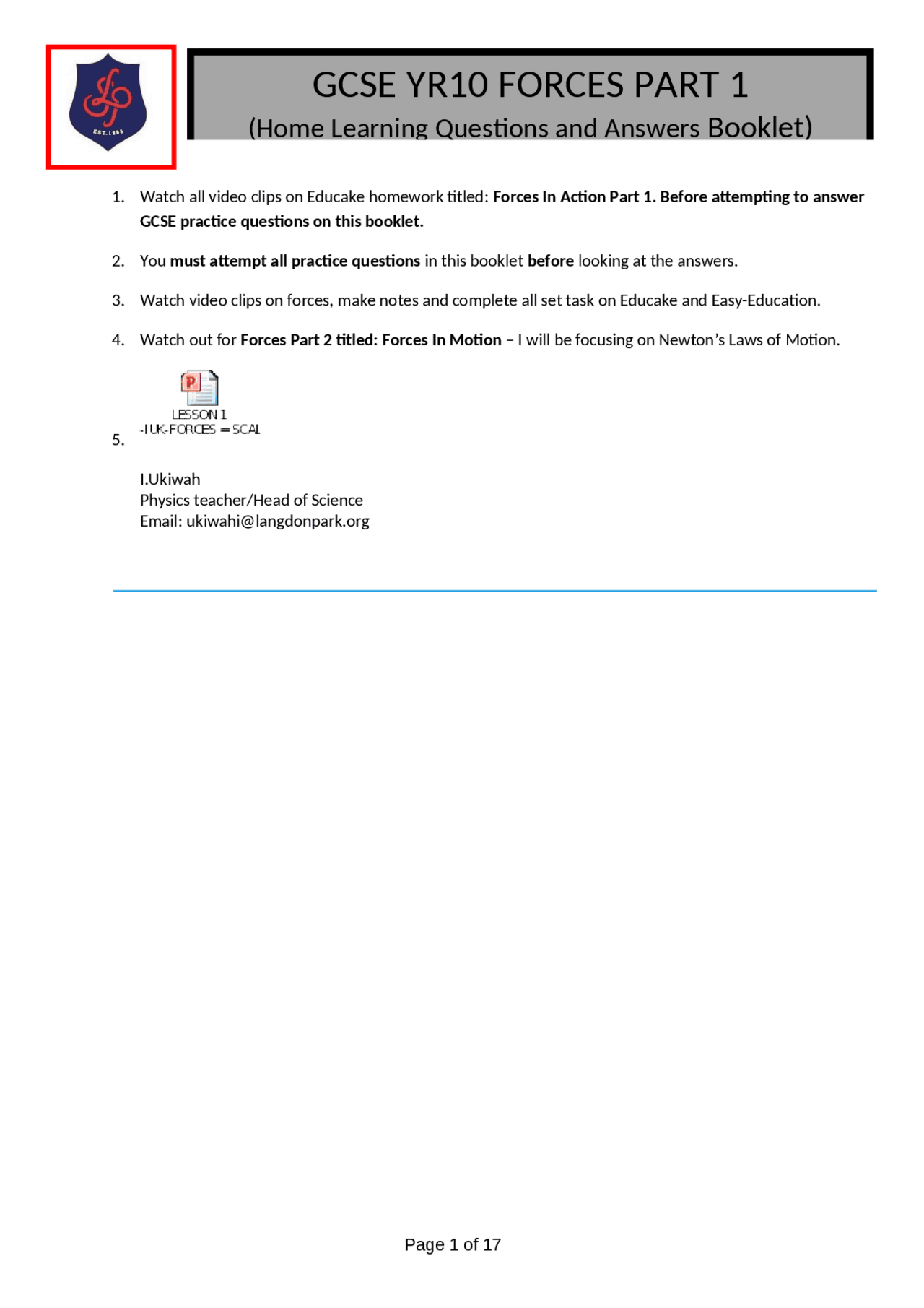helpful physics sheet | Cheat Sheet Physics | Docsity