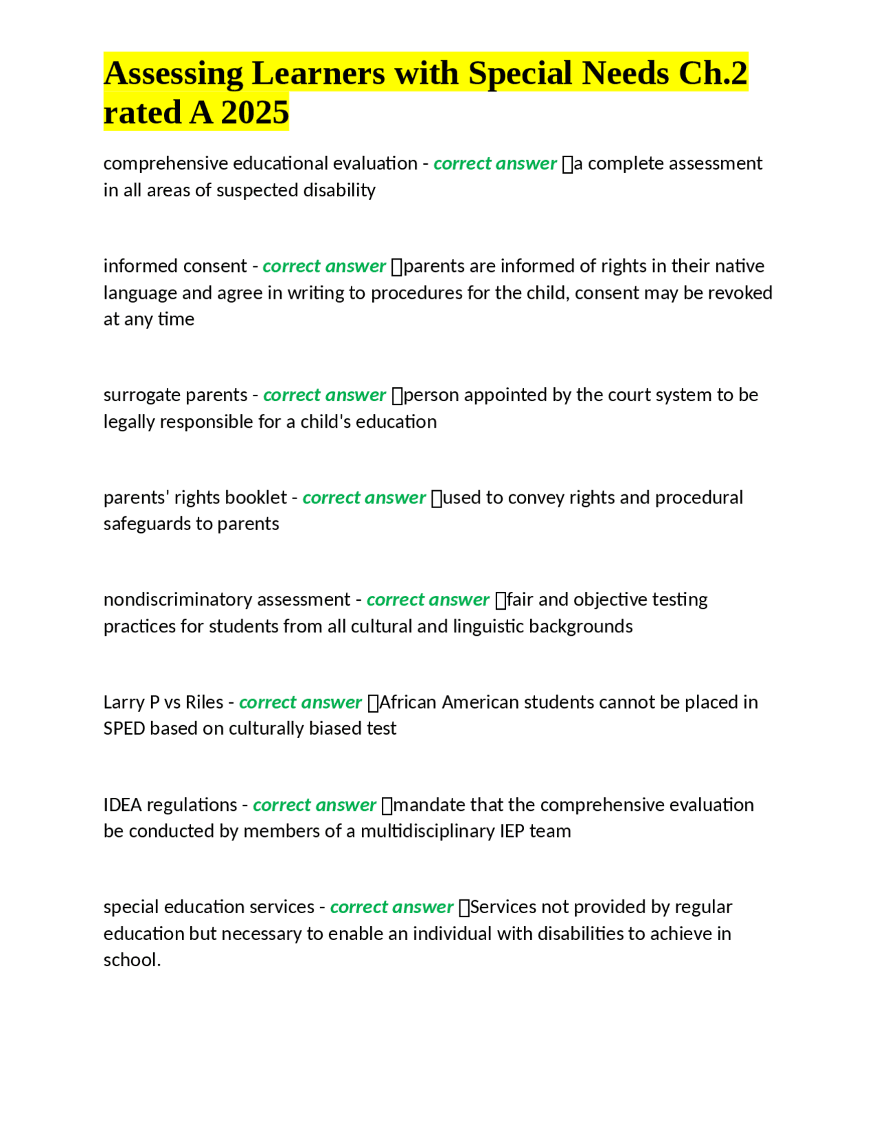 Assessing Learners with Special Needs: Chapter 2 - Key Concepts and ...