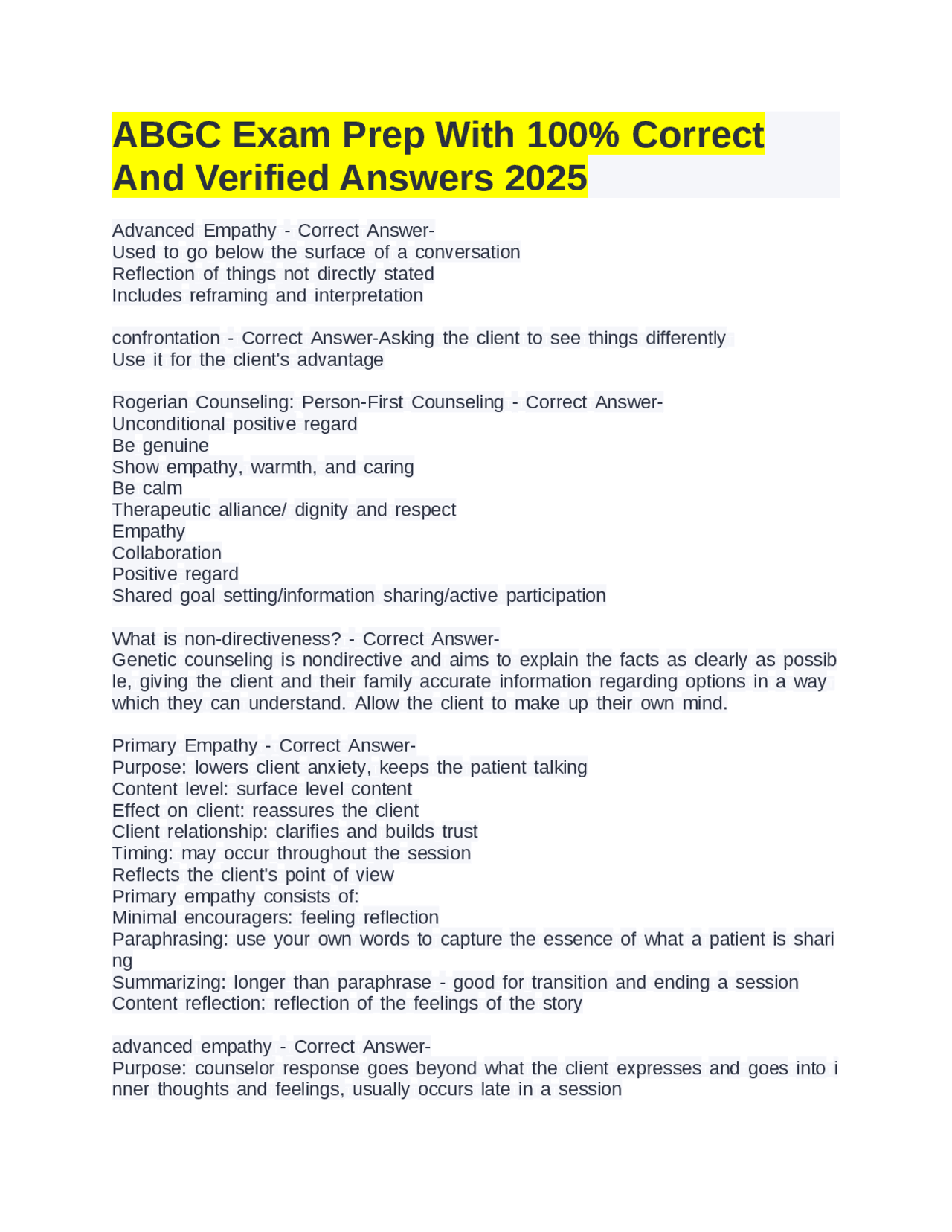 ABGC Exam Prep: Counseling Techniques and Genetic Testing | Exams ...