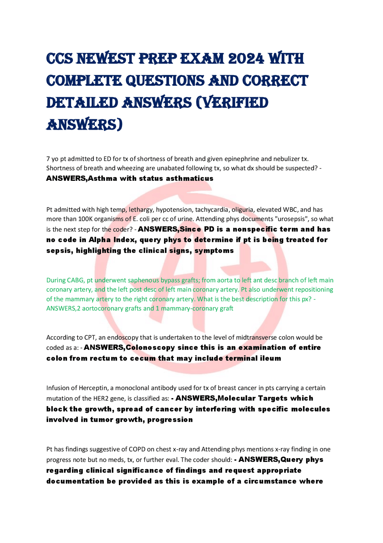 Medical Coding Practice Exam: ICD-10-CM and CPT Coding Scenarios ...