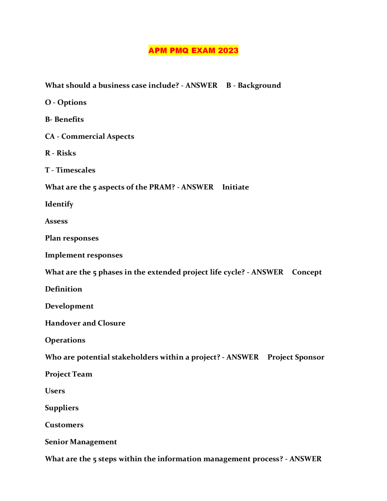 Project Management Questions and Answers: A Comprehensive Guide | Exams ...