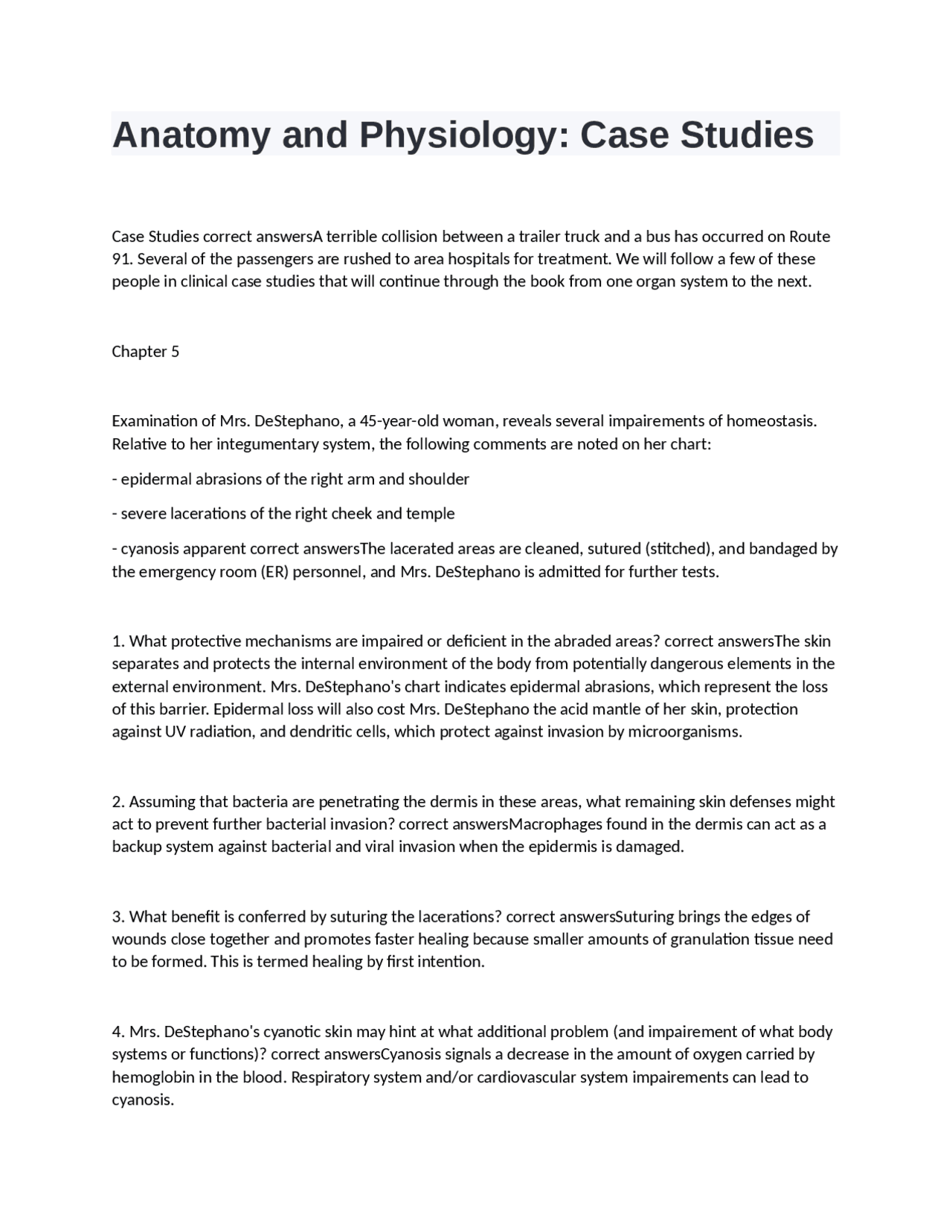 Anatomy and Physiology Case Studies: Hip and Leg Injuries | Exams ...