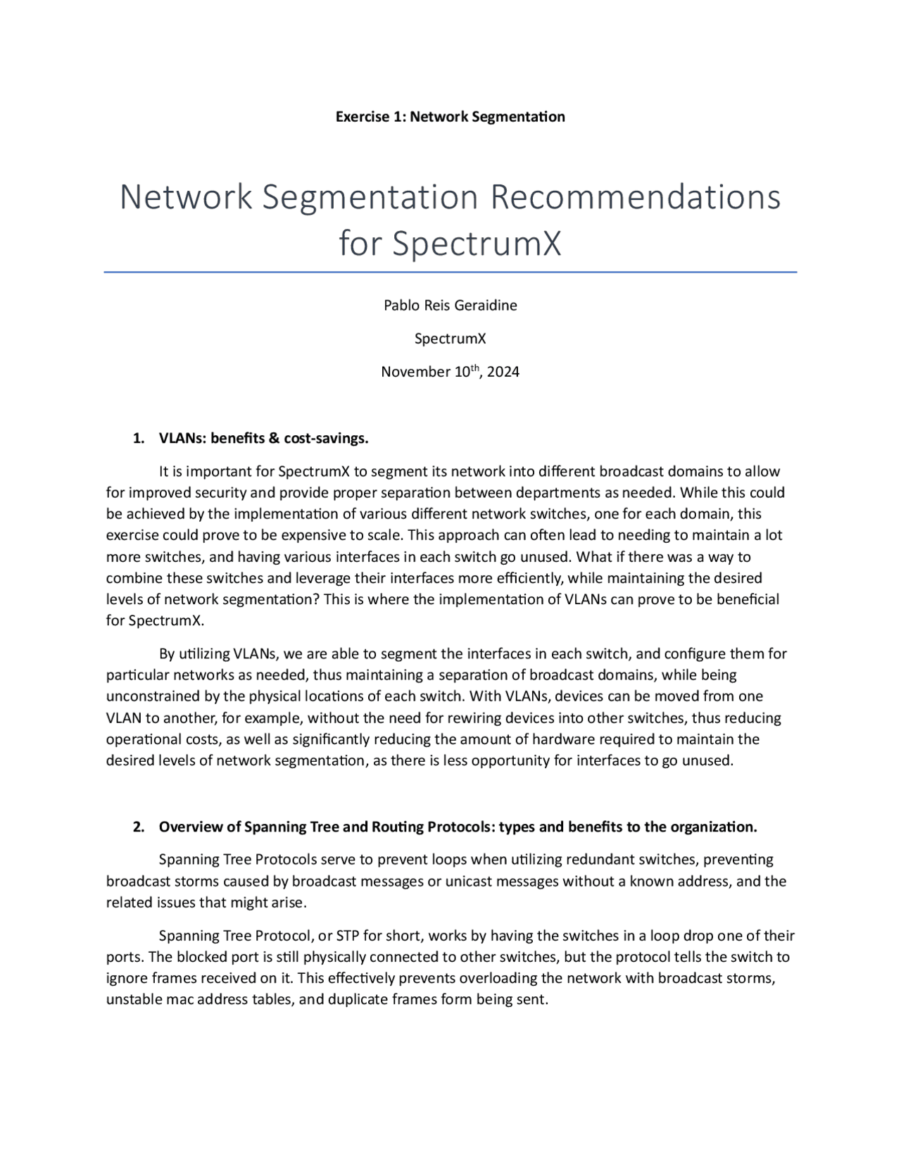 Computer Networks - Assessment 2 | Assignments Computer Networks | Docsity