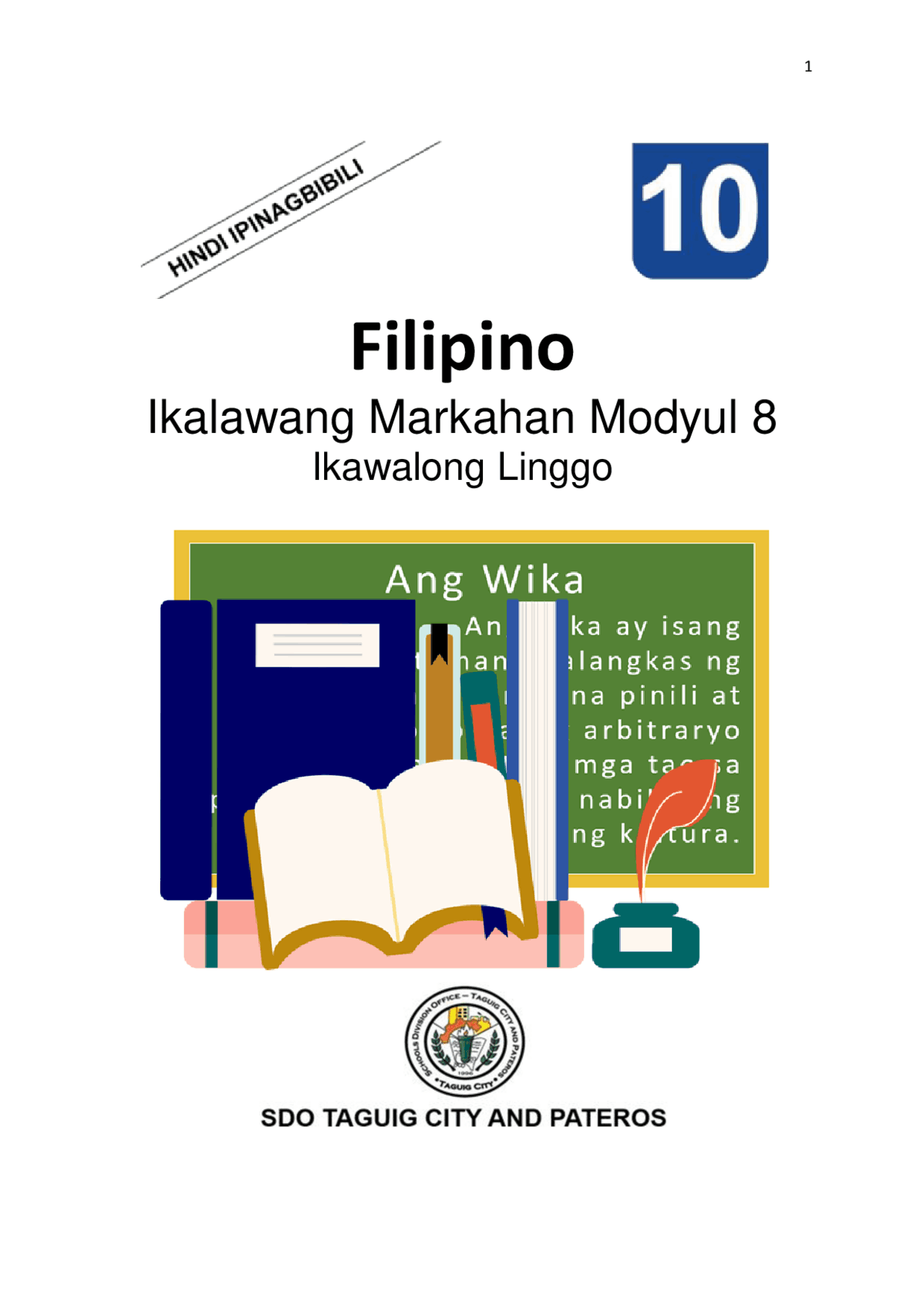 FILIPINO MODULE 8 Quarter 2 | Lecture notes English | Docsity