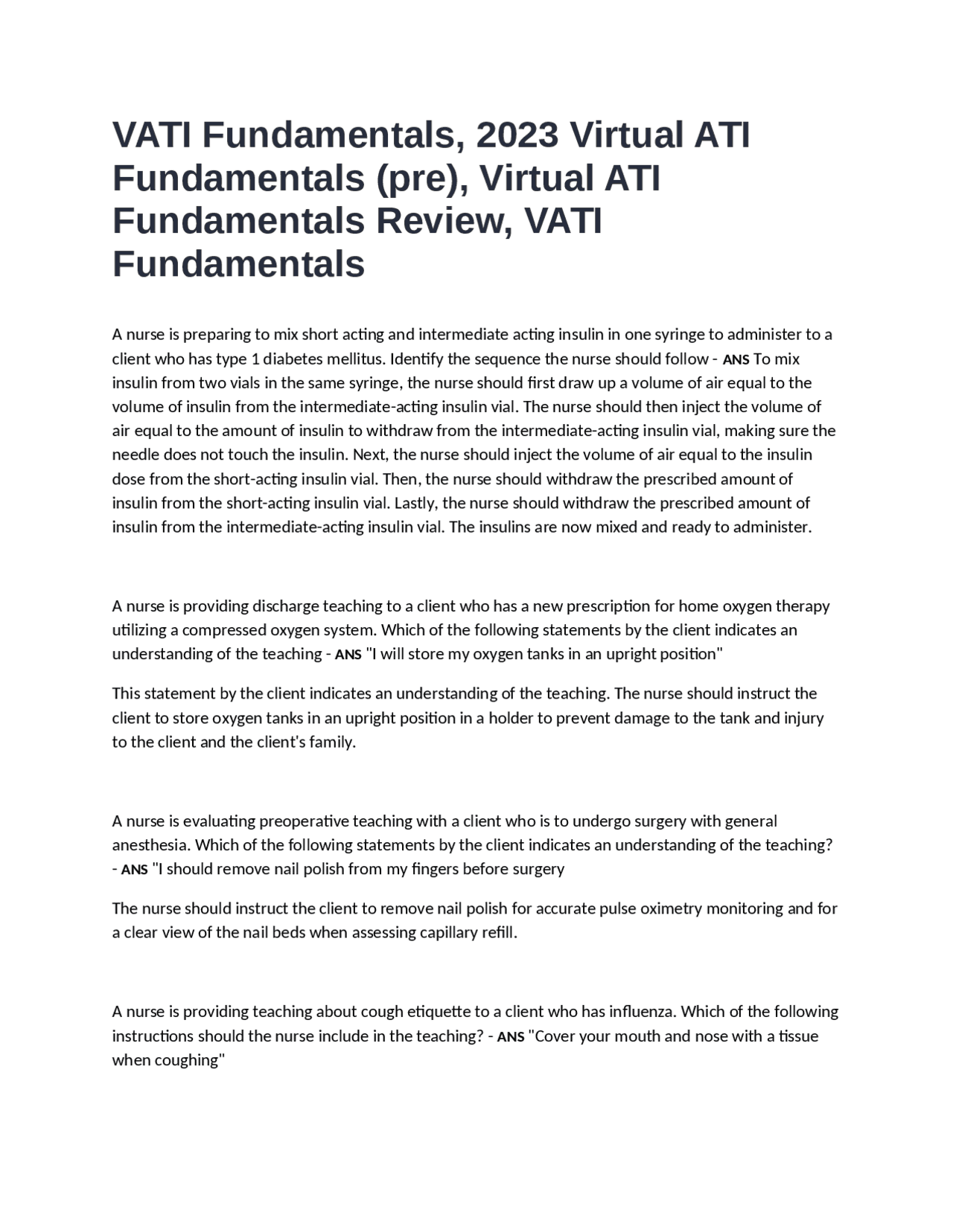 VATI Fundamentals, 2023 Virtual ATI Fundamentals (pre), Virtual ATI ...