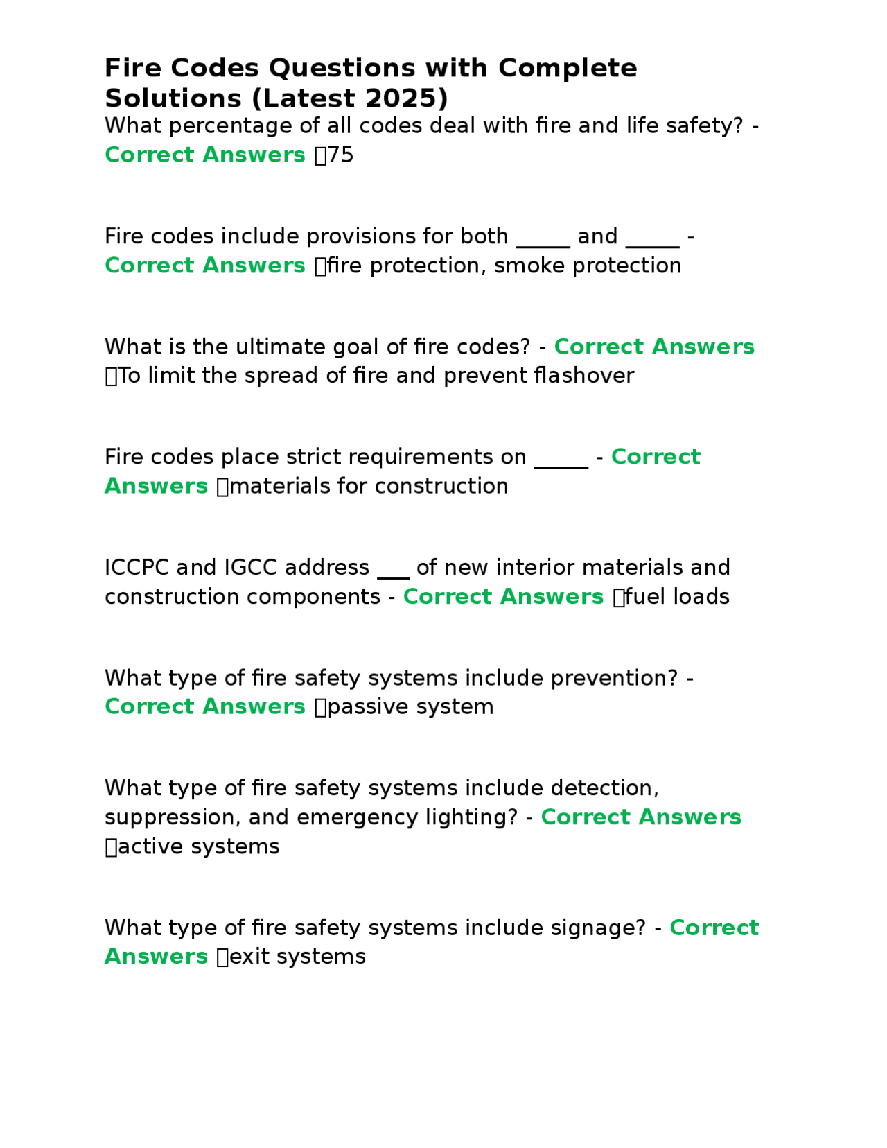 Fire Codes Questions and Answers: Comprehensive Guide for Safety ...