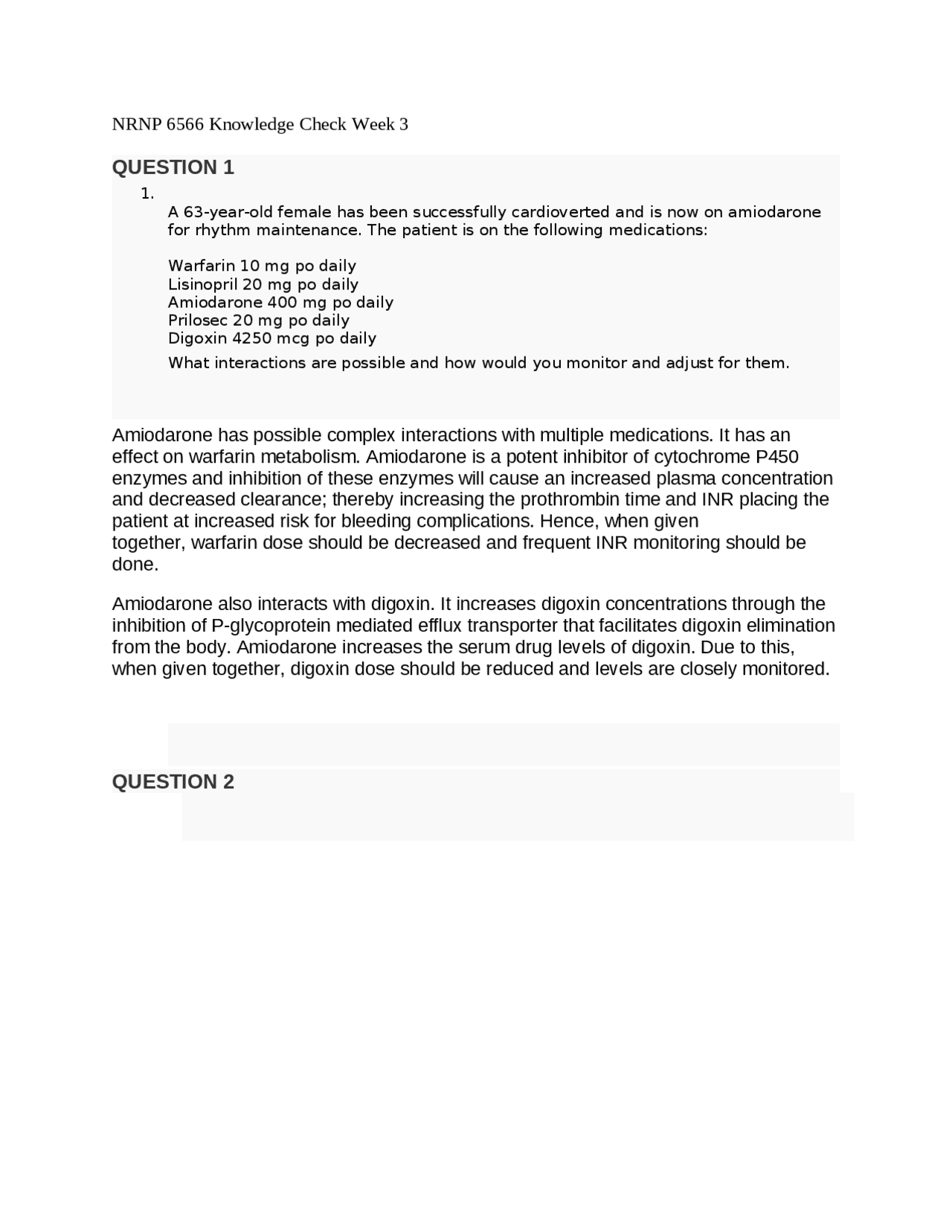 NRNP 6566 Week 3 Knowledge Check | Quizzes Nursing | Docsity