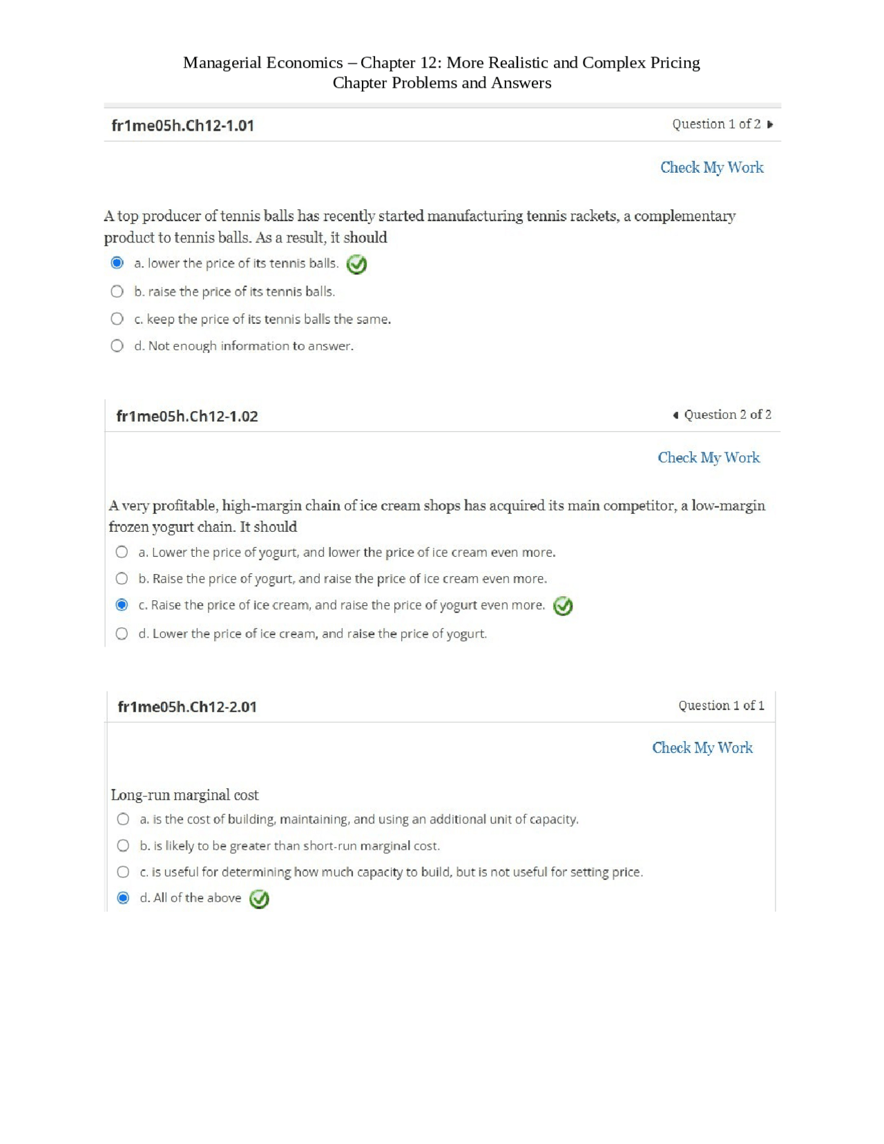 Managerial Economics: Chapter 14 - Indirect Price Discrimination ...