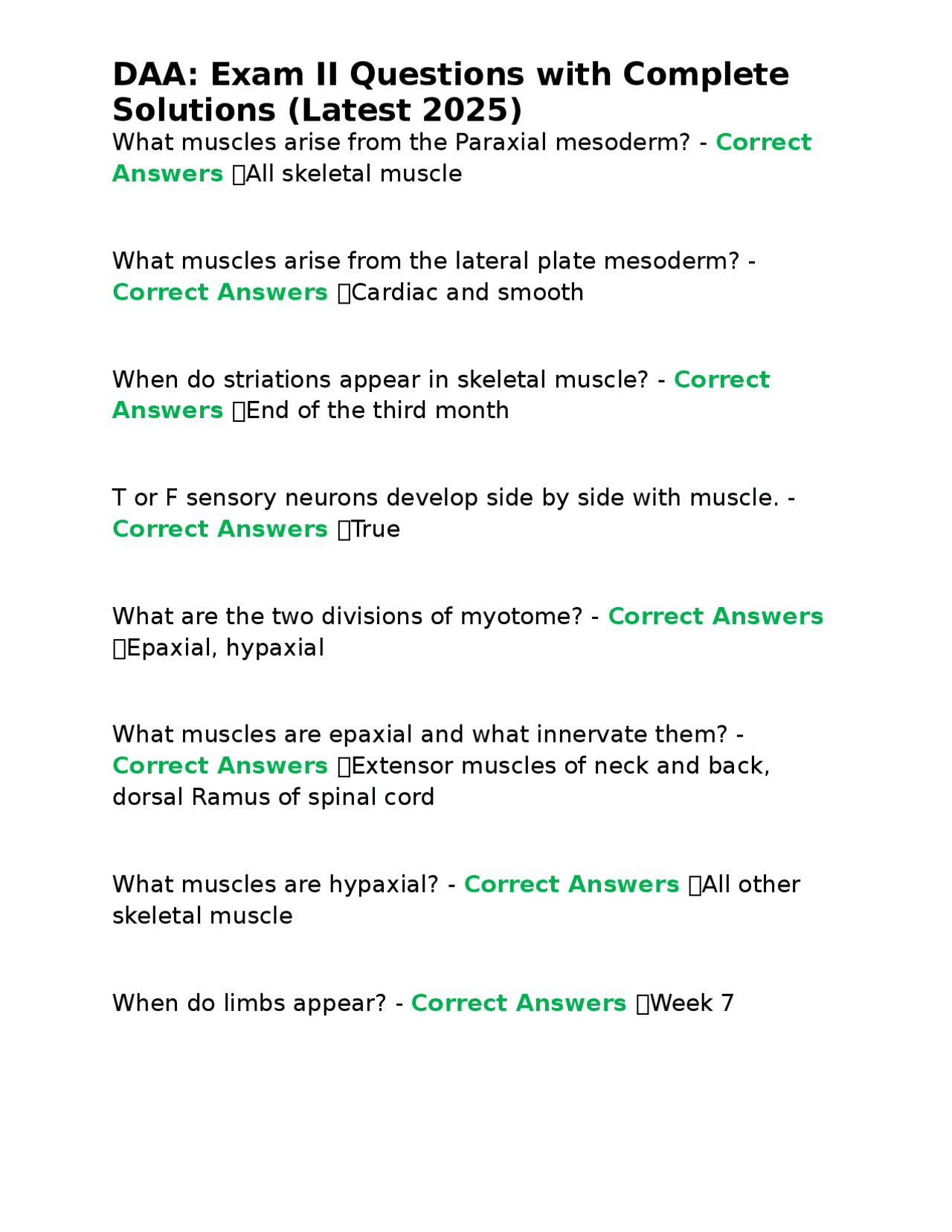 DAA Exam II Questions with Complete Solutions (Latest 2025) | Exams ...