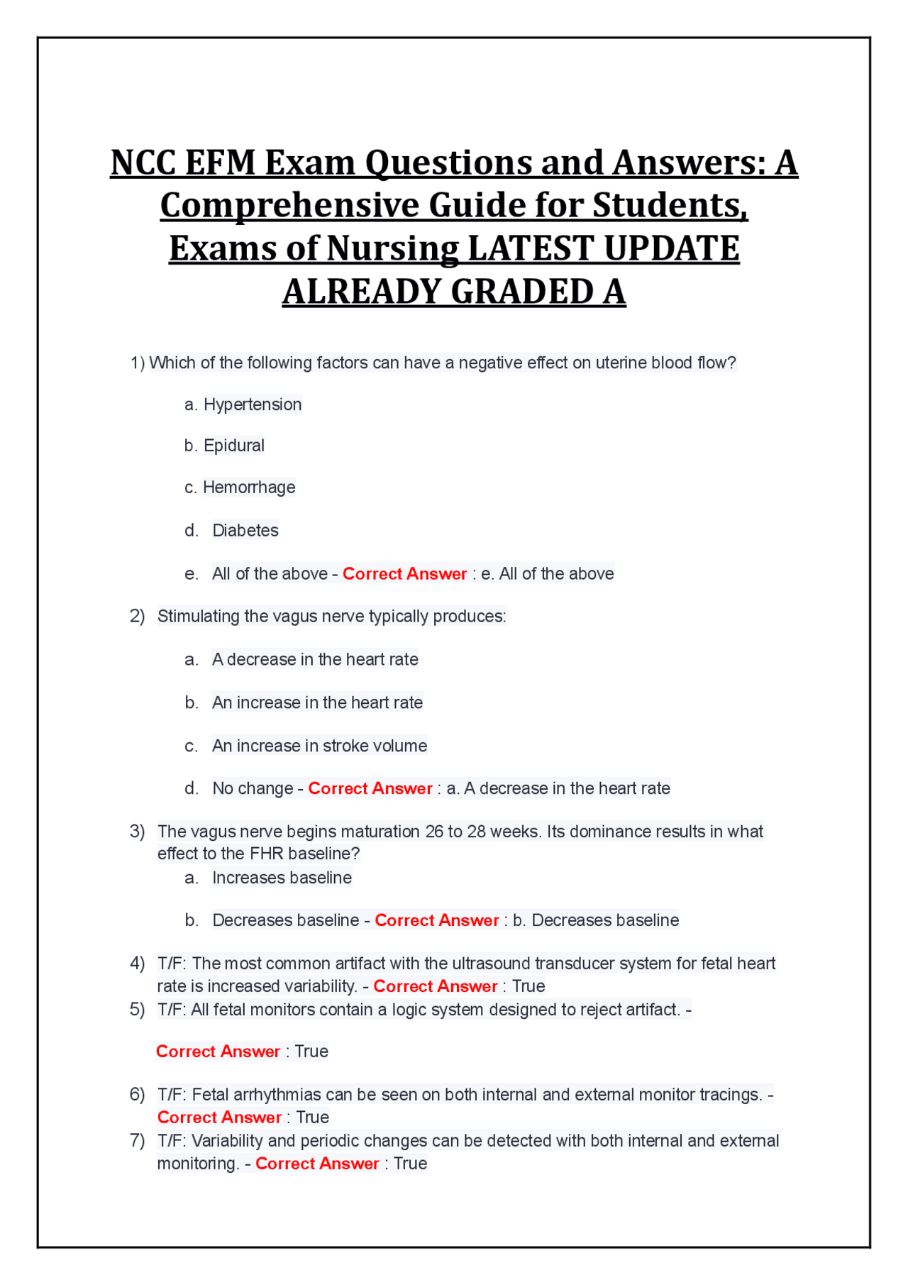 NCC EFM Exam Questions and Answers: A Comprehensive Guide for Students ...