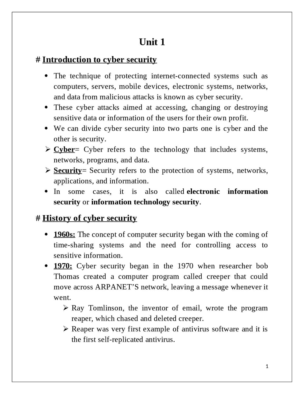 introduction to cyber security, history, types, goals, principles ...