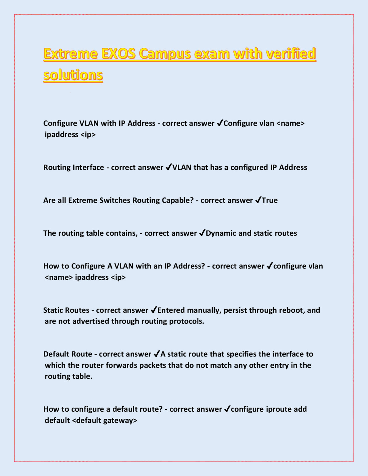 Extreme Networks Switch Configuration: VLANs, Routing, LAGs, MLAG, and ...