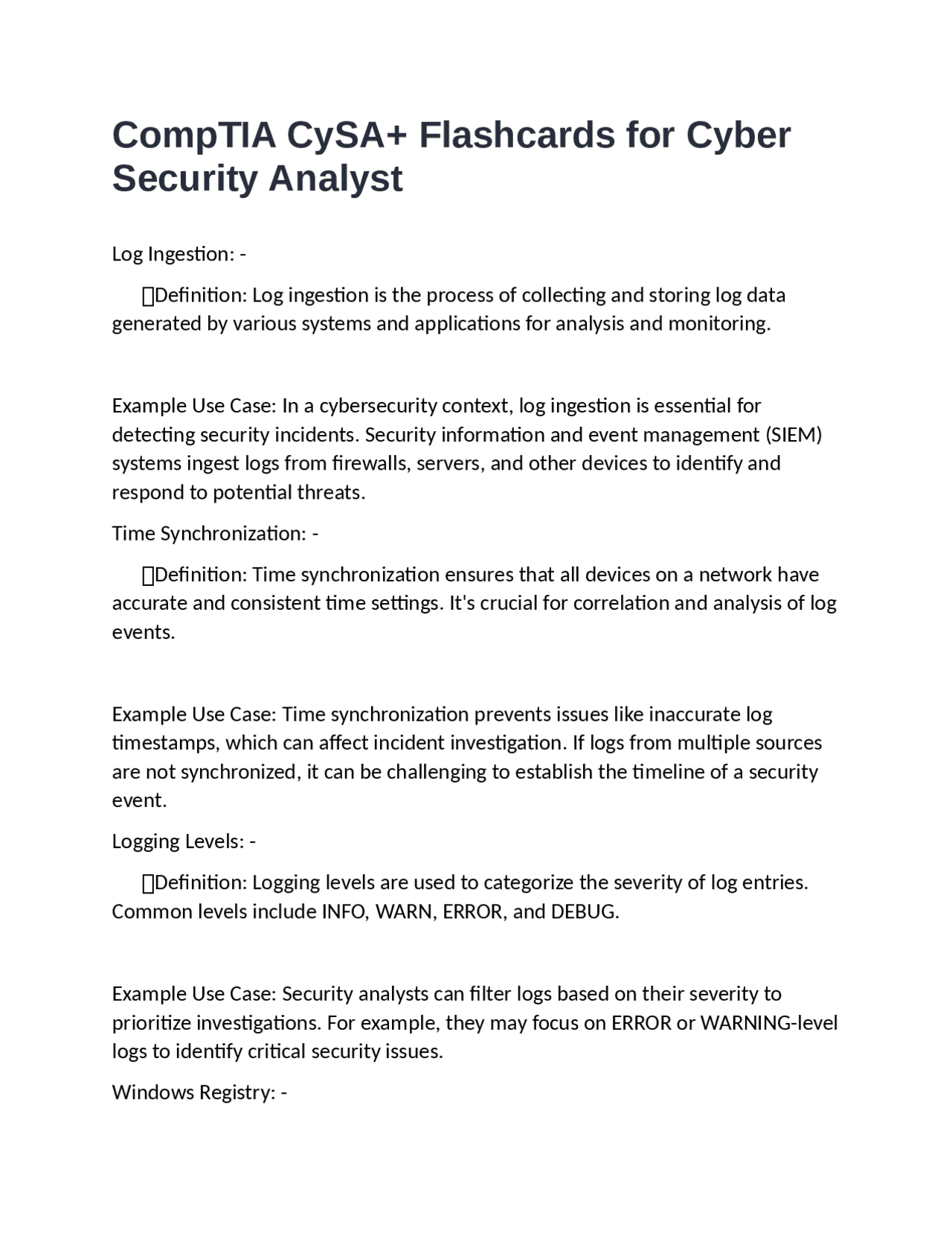 CompTIA CySA+ Flashcards: Key Concepts for Cybersecurity Analysts | Exams Cybercrime ...
