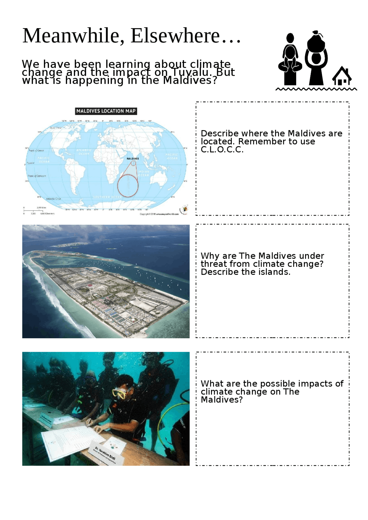 Geography: The Maldives Worksheet | Cheat Sheet Geography | Docsity