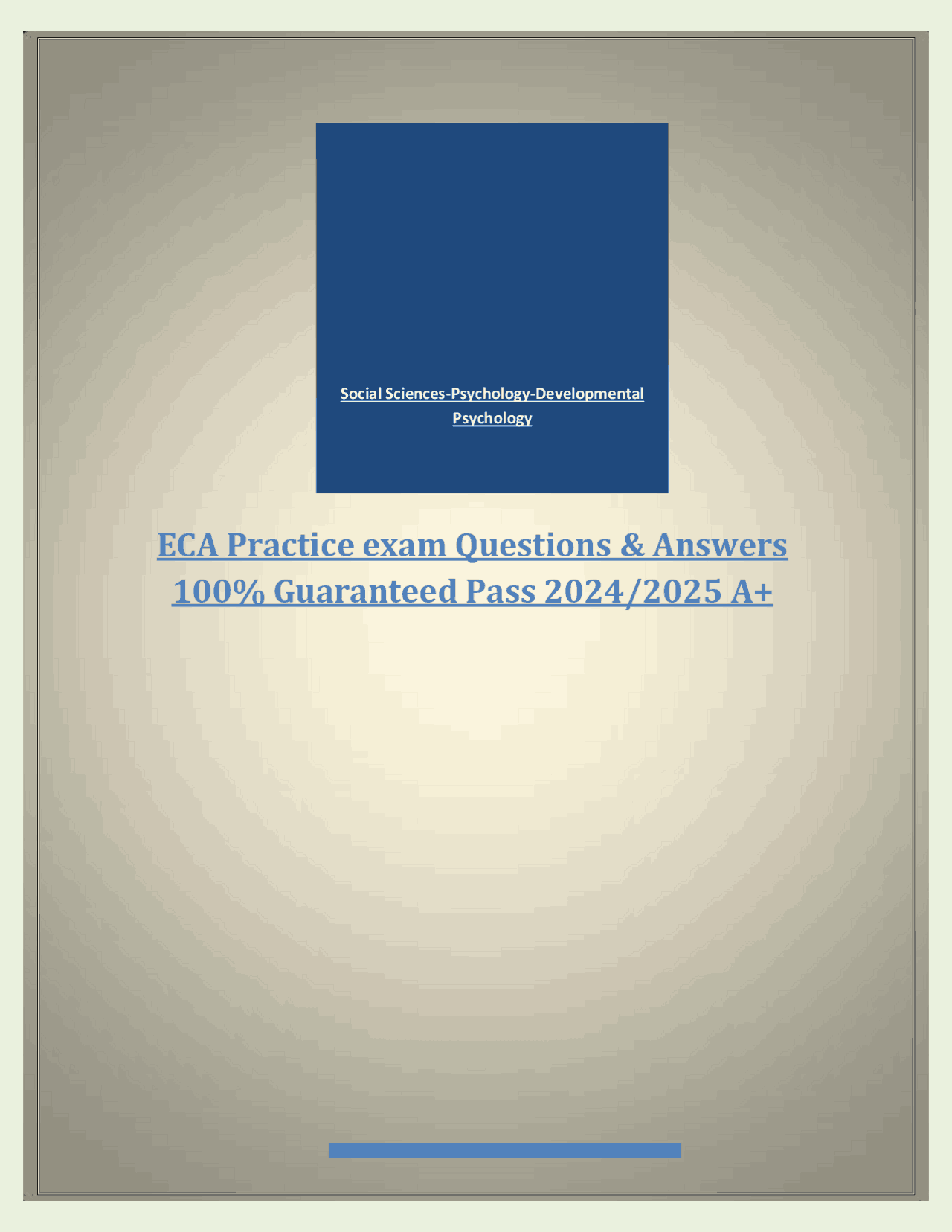 ECA Practice exam Questions & Answers 100% Guaranteed Pass 2024/2025 A+ ...