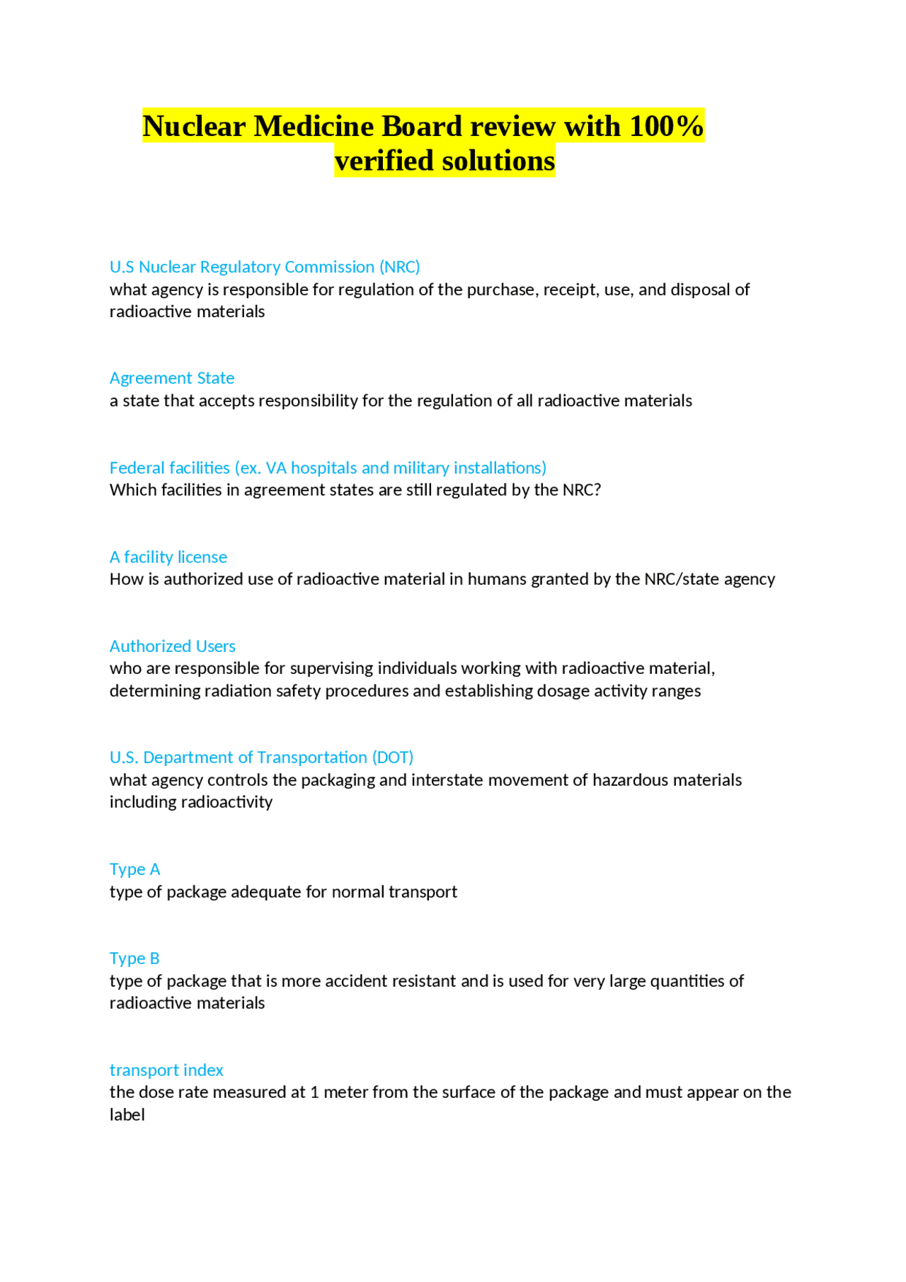 Nuclear Medicine Board Review: Comprehensive Guide with Verified ...