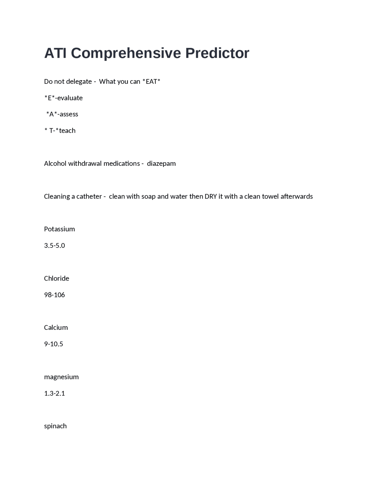 ATI Comprehensive Predictor: Nursing Care and Patient Positioning ...