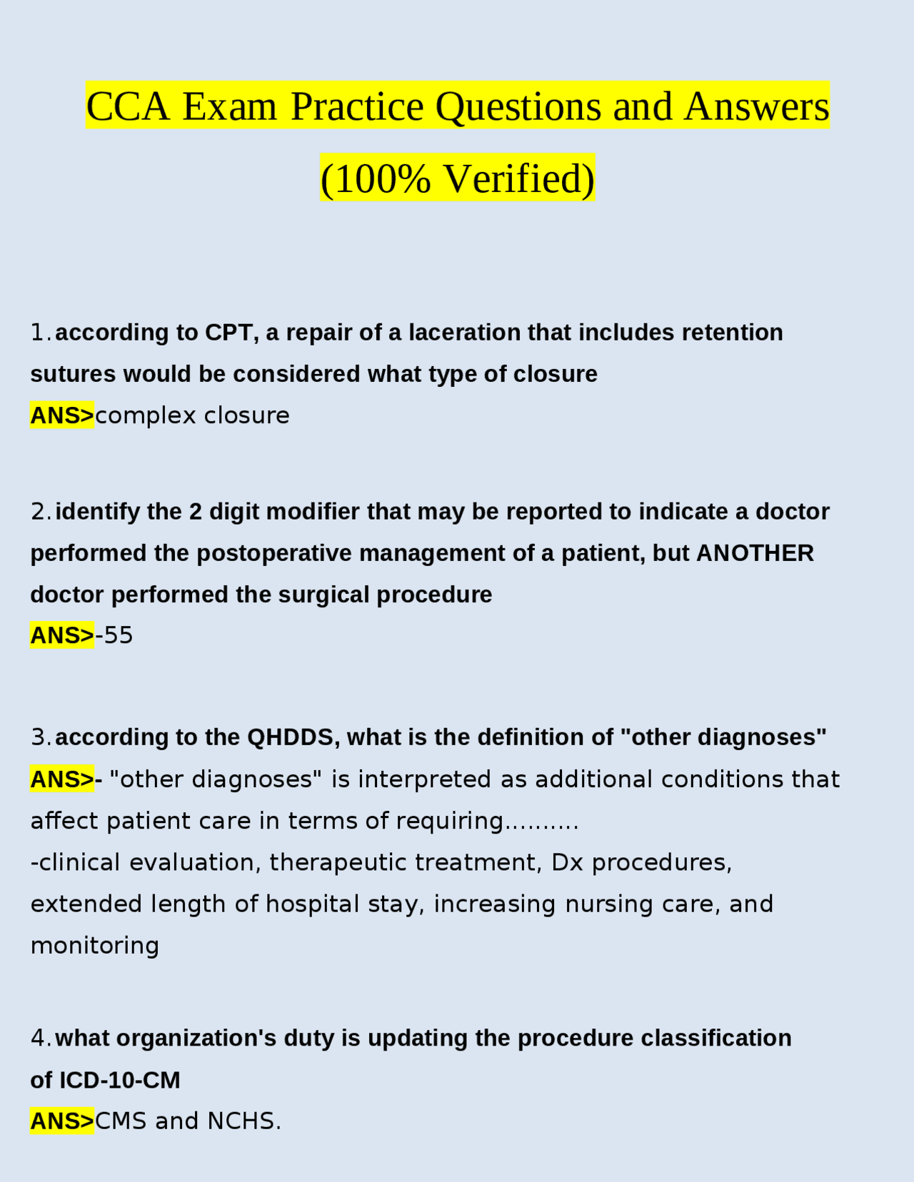 CCA Exam Practice tested questions (latest 2025 / 2026) with verified ...