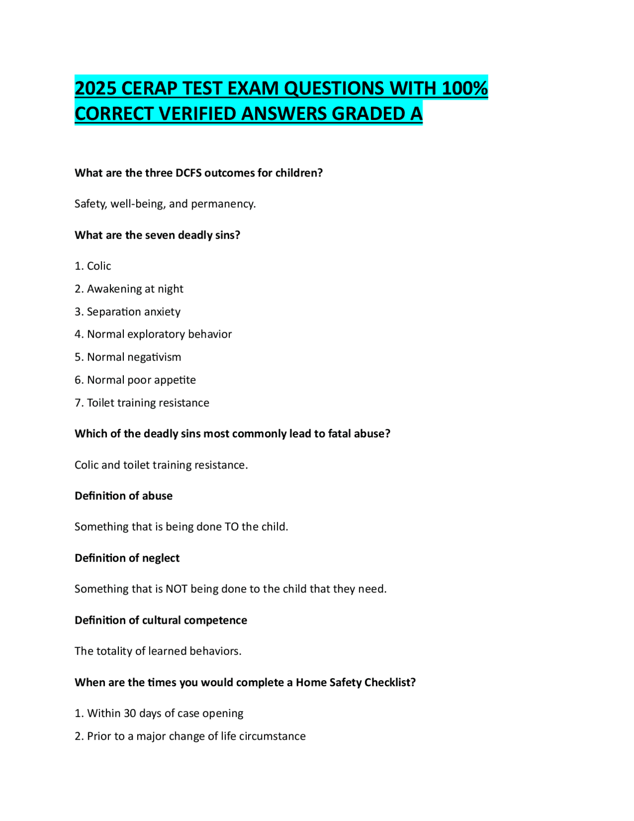 2025 CERAP TEST EXAM QUESTIONS WITH 100% CORRECT VERIFIED ANSWERS ...