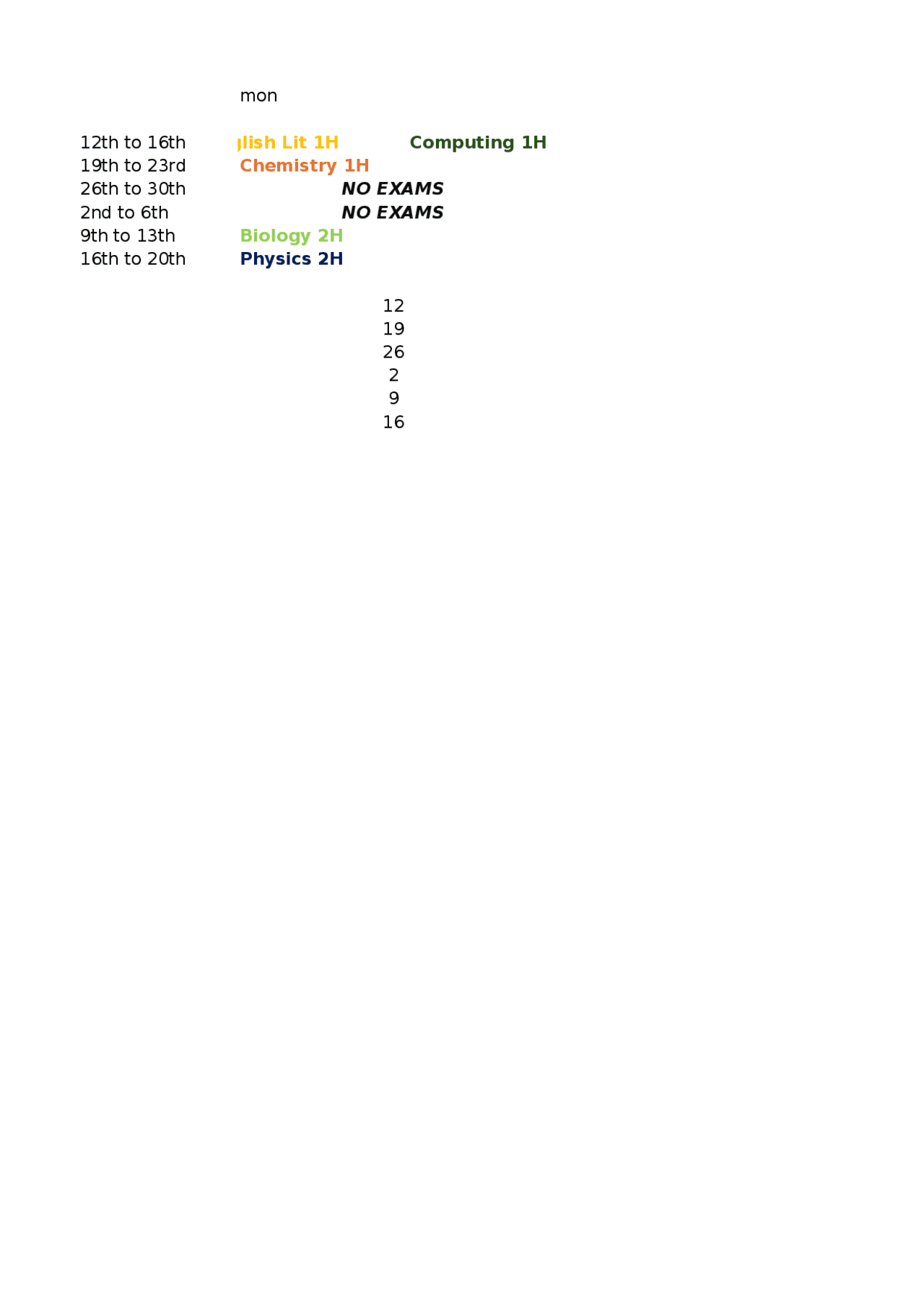 GCSE Exam TimeTable 2025 | Summaries Biology | Docsity