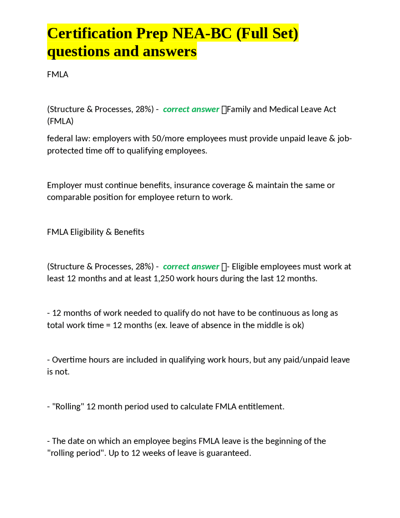 NEA-BC Certification Prep: Labor Laws & Workplace Practices | Exams ...