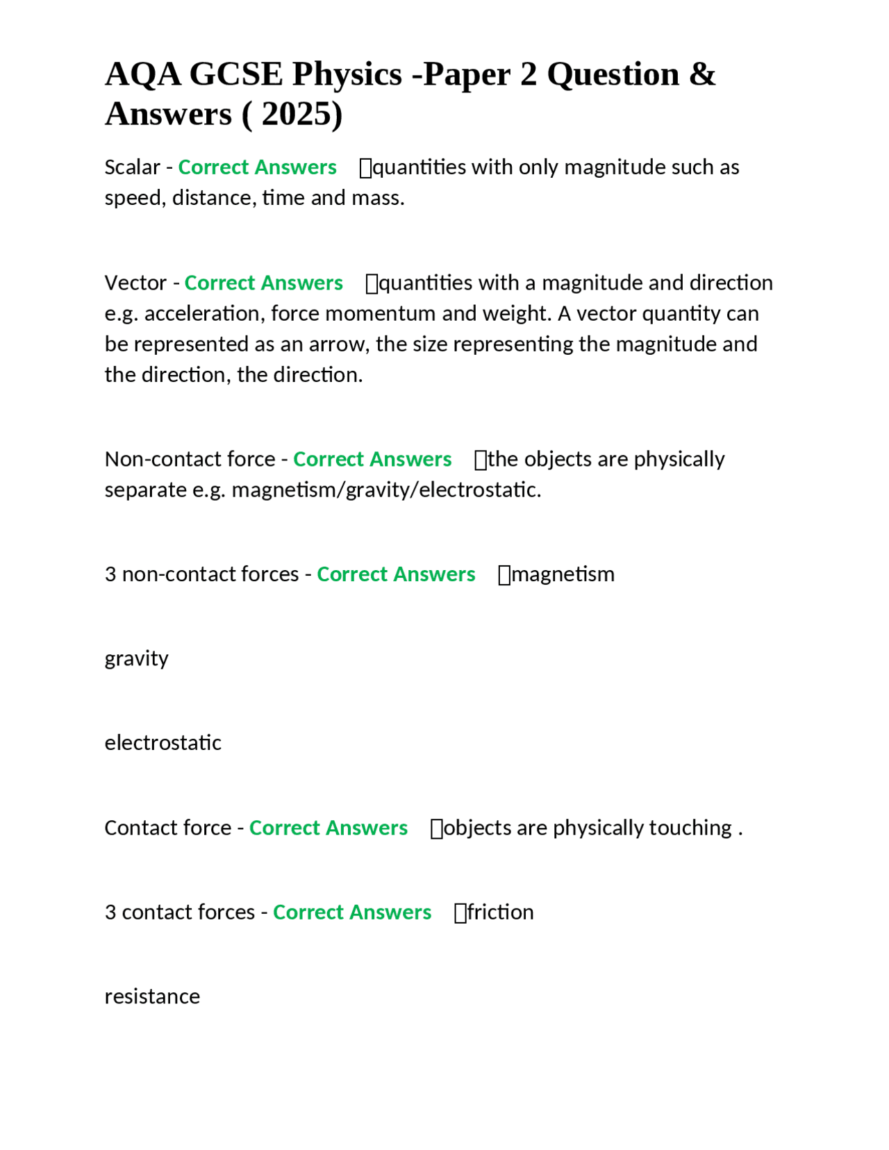 AQA GCSE Physics -Paper 2 Question & Answers ( 2025) | Exams Nursing ...
