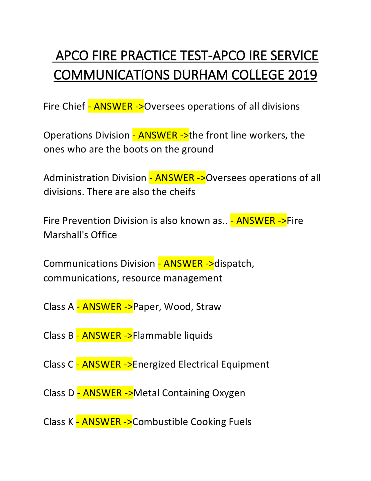 Fire Service Communications: Practice Test and Key Concepts | Exams ...
