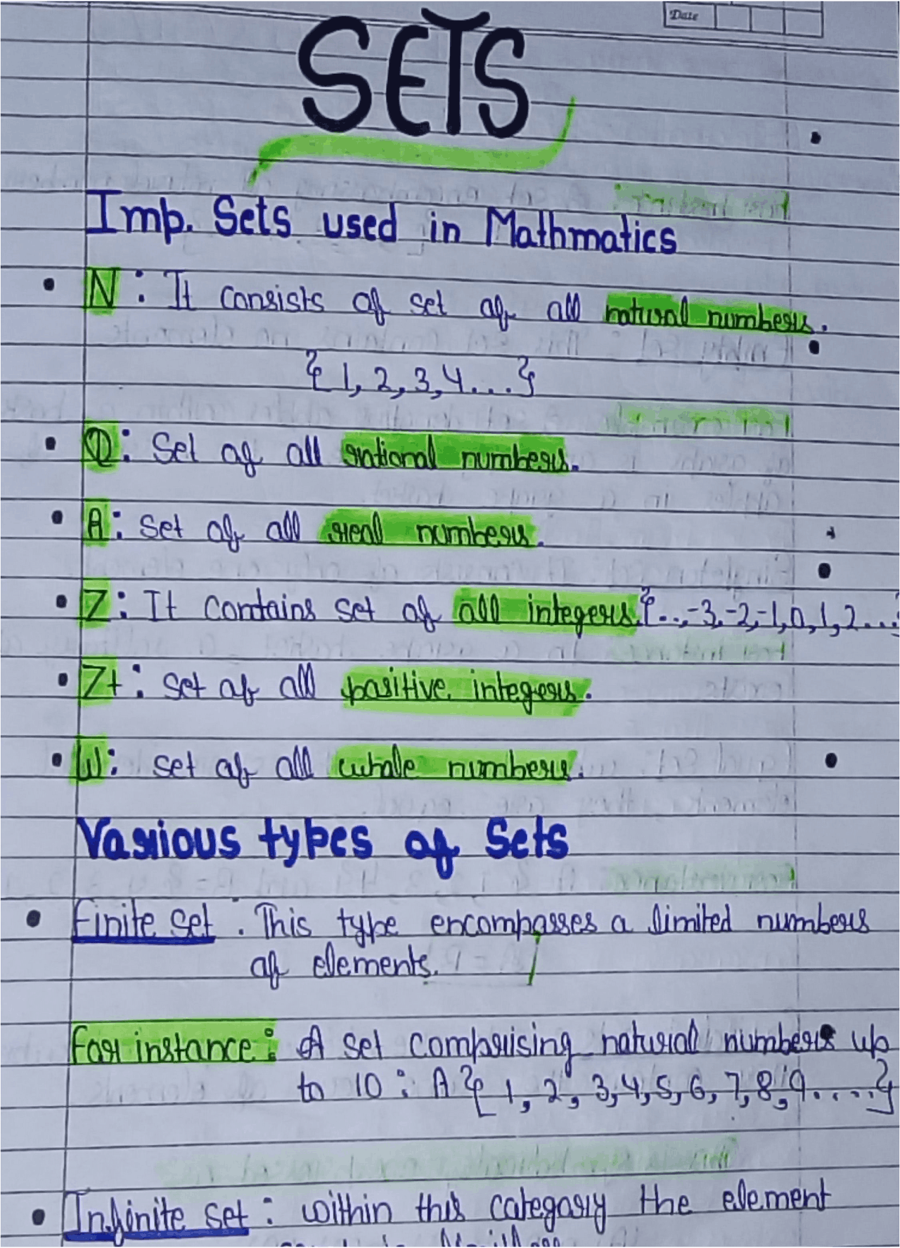 11 th class set . Theory,concepts, examples and formulas. | Study notes ...