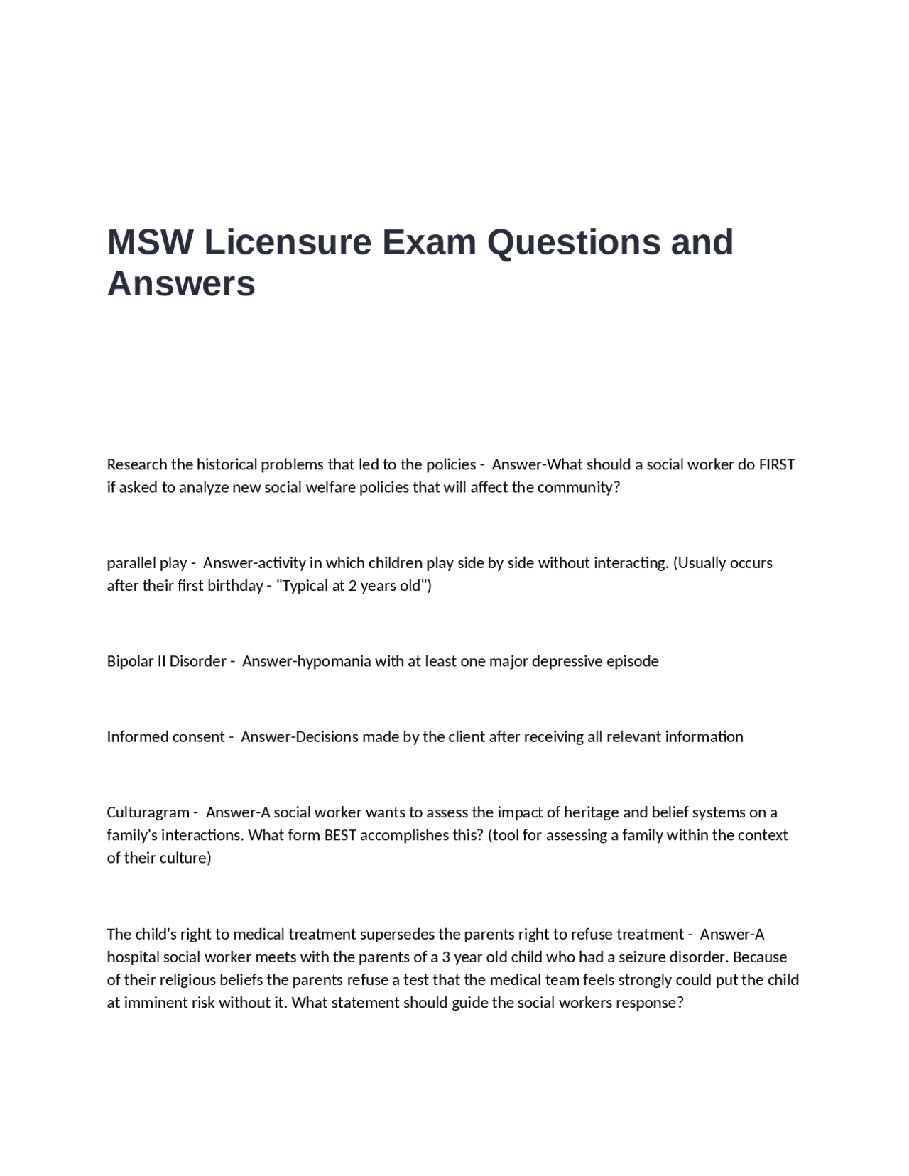 MSW Licensure Exam: Comprehensive Guide for Social Workers | Exams ...
