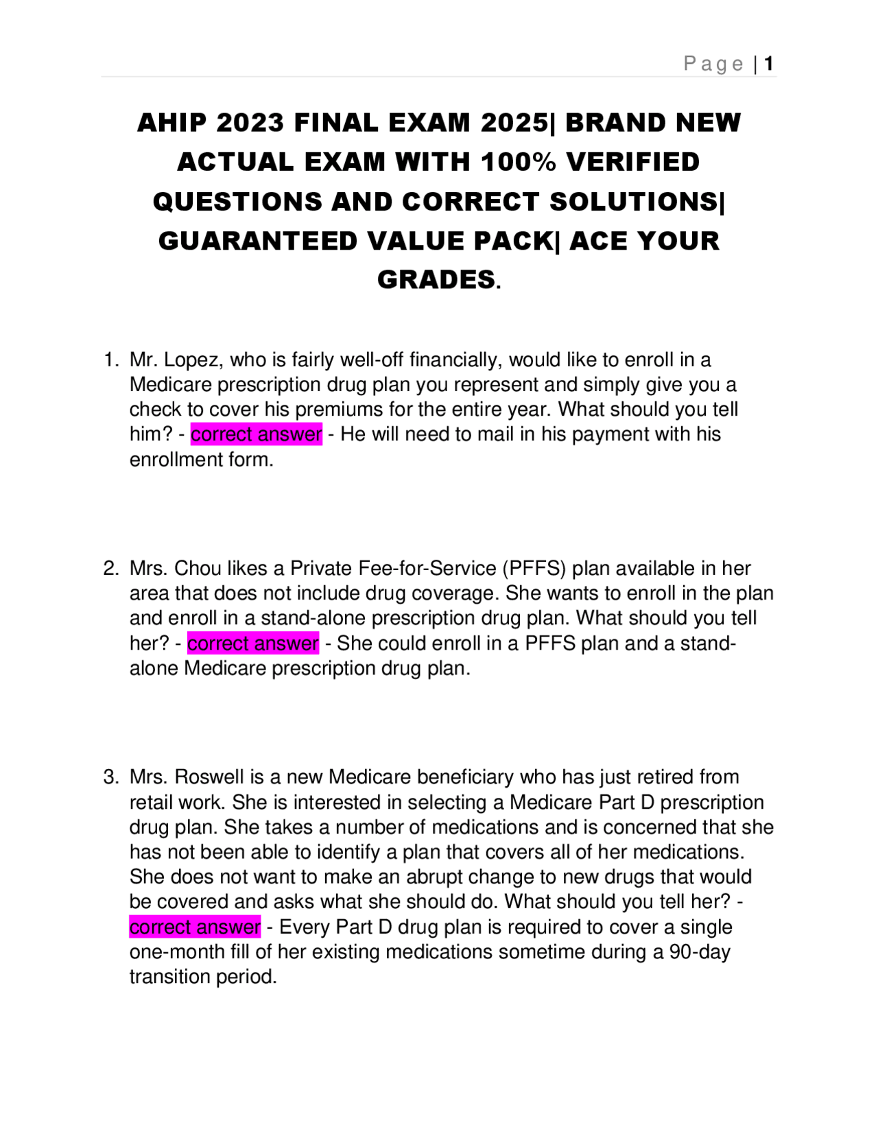 Medicare Exam Questions and Answers: A Comprehensive Guide for 2023 ...