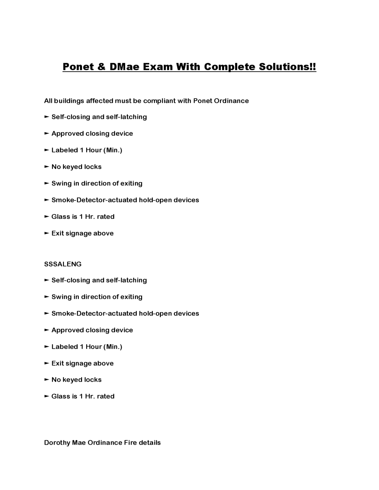 Ponet & DMae Ordinance: Fire Safety Requirements for Residential ...