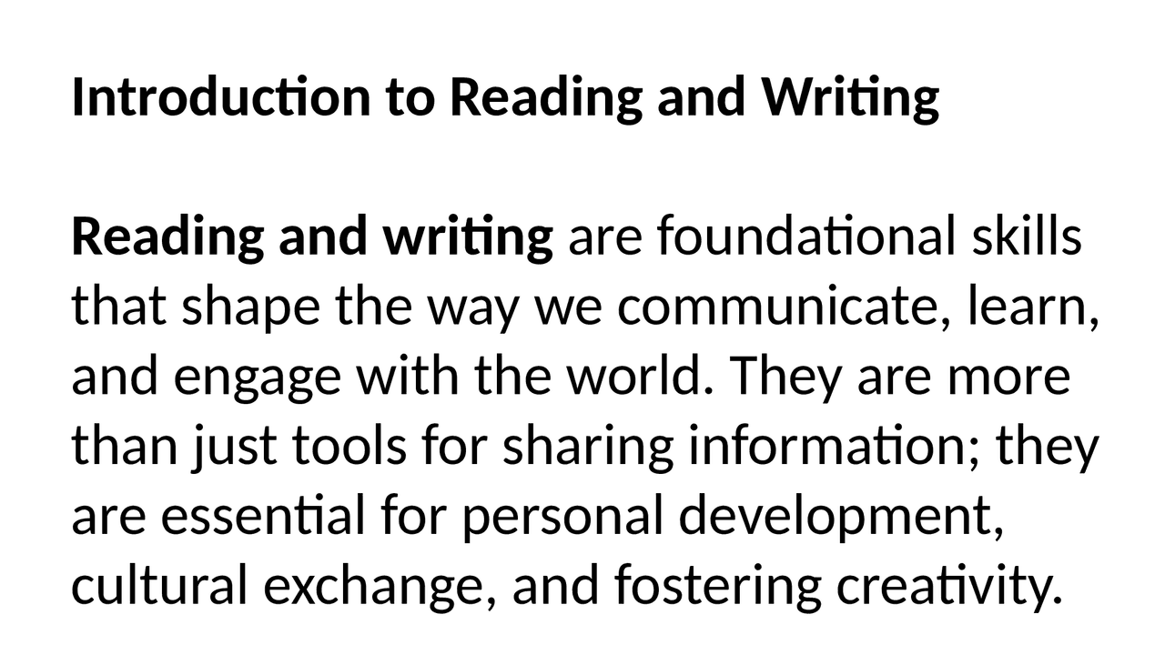 The Importance of Reading and Writing: A Comprehensive Guide to ...