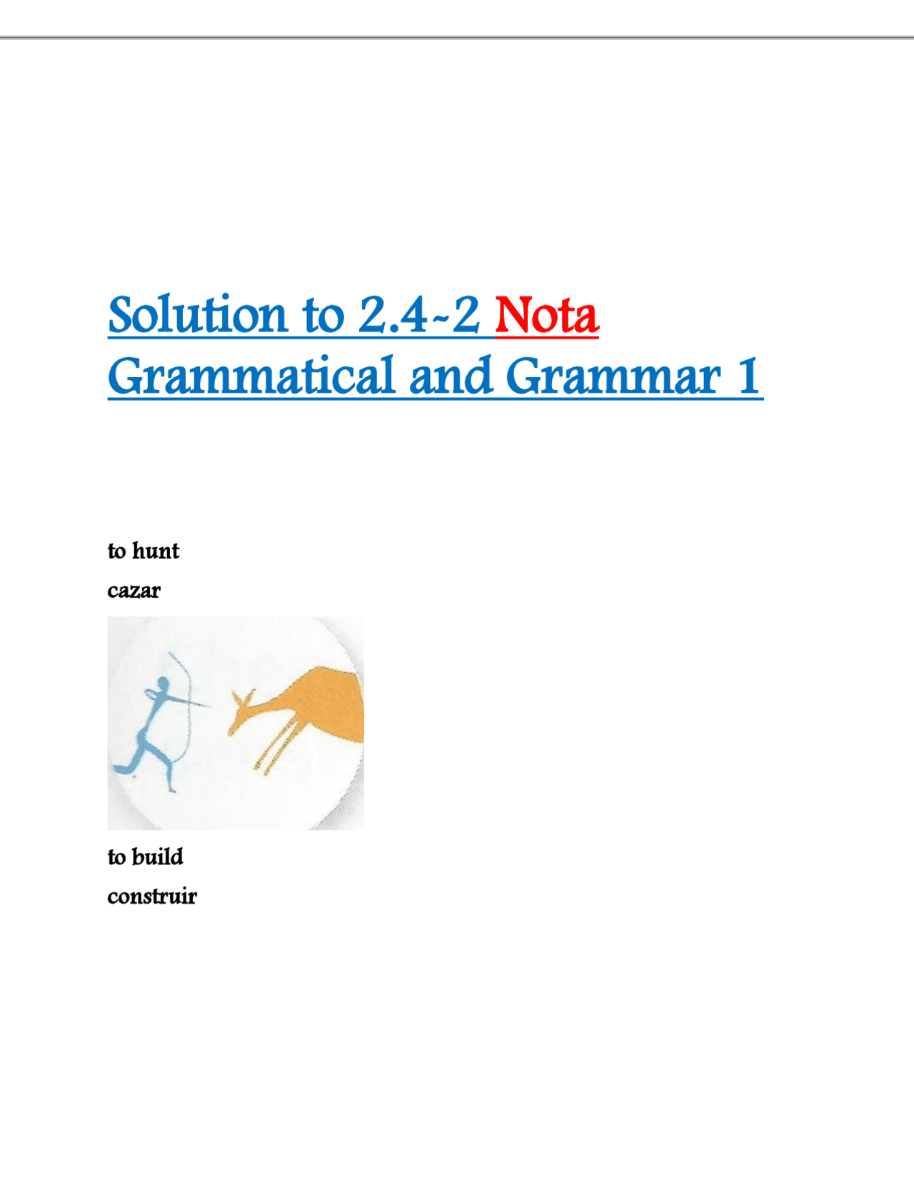Solution to 2.4-2 Nota Grammatical and Grammar 1.pdf | Exams Nursing | Docsity