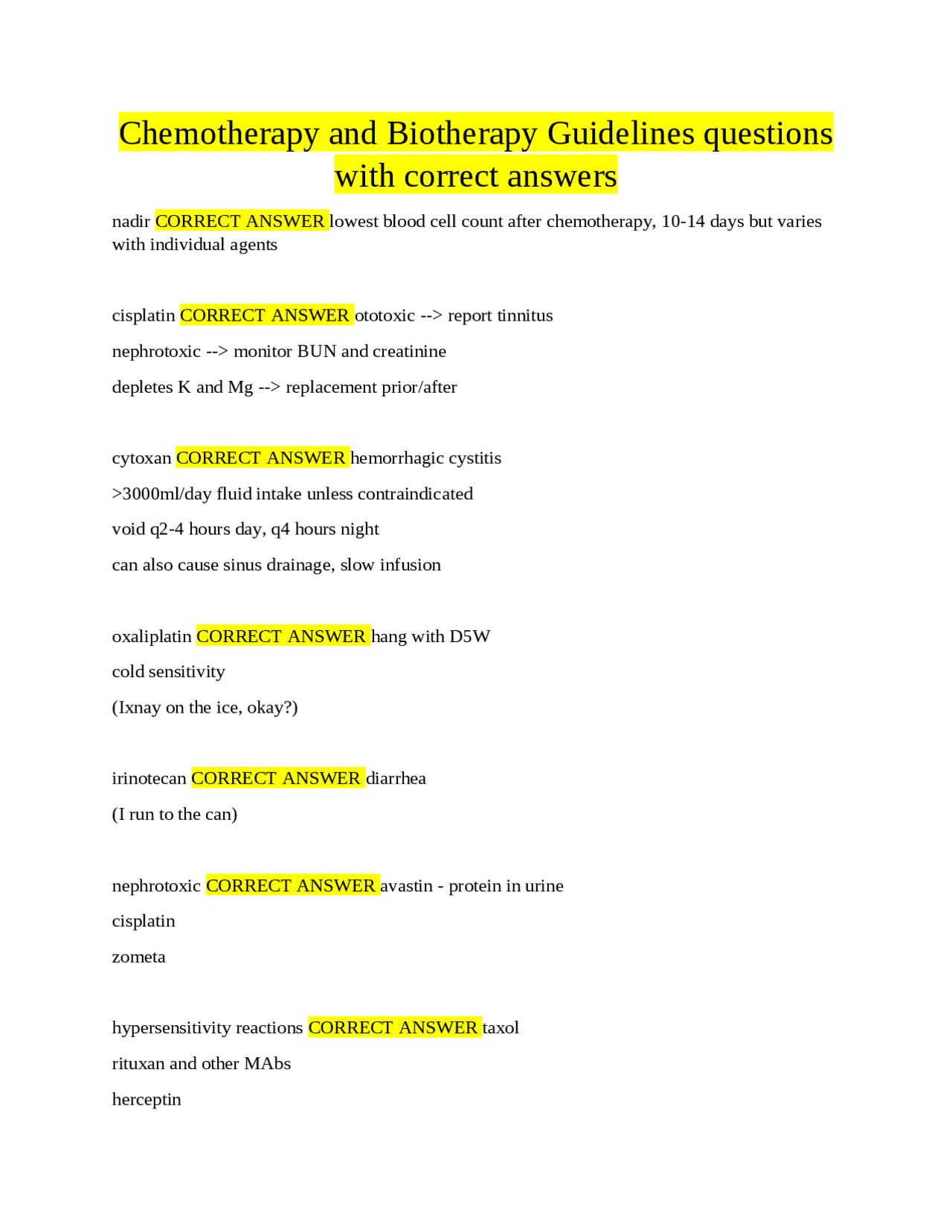 Chemotherapy and Biotherapy Guidelines: Key Concepts and Side Effects ...